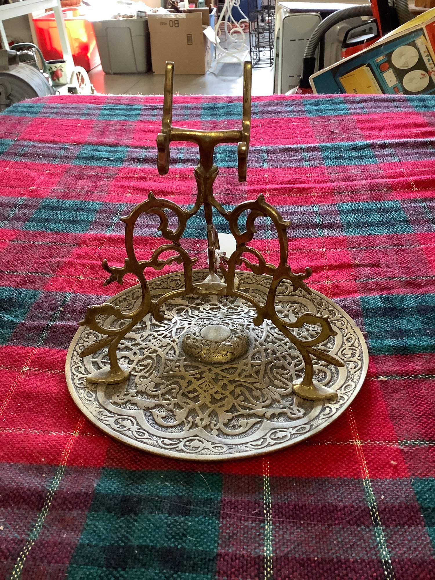 Rare Antique Tiffany & Co Gilded Bronze Hand Mirror Display Stand #5314 ...