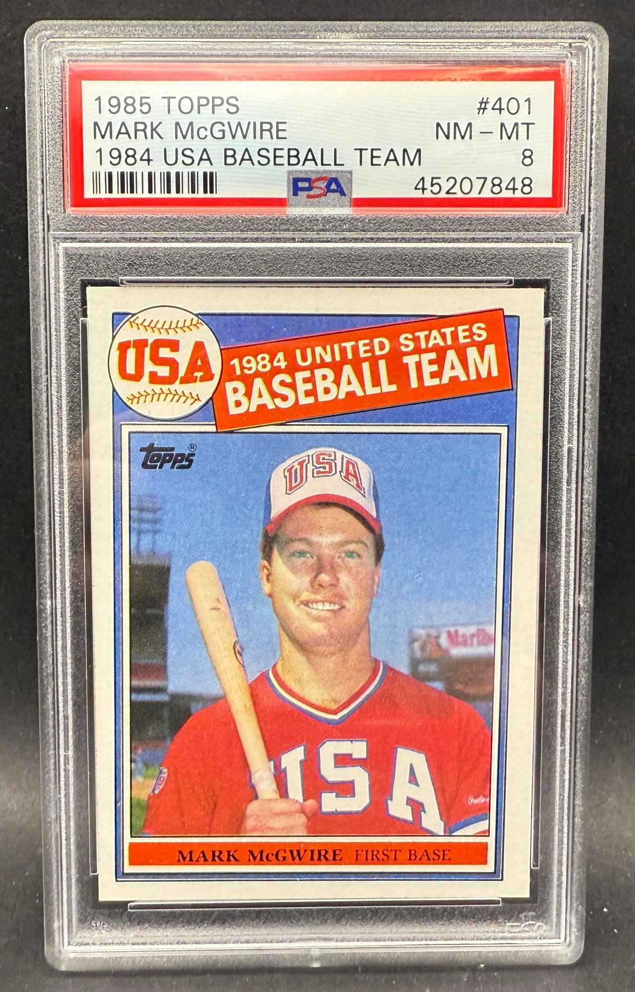 1985 TOPPS Mark McGwire Rookie Baseball Card PSA 8 NM-MT #34511 ...