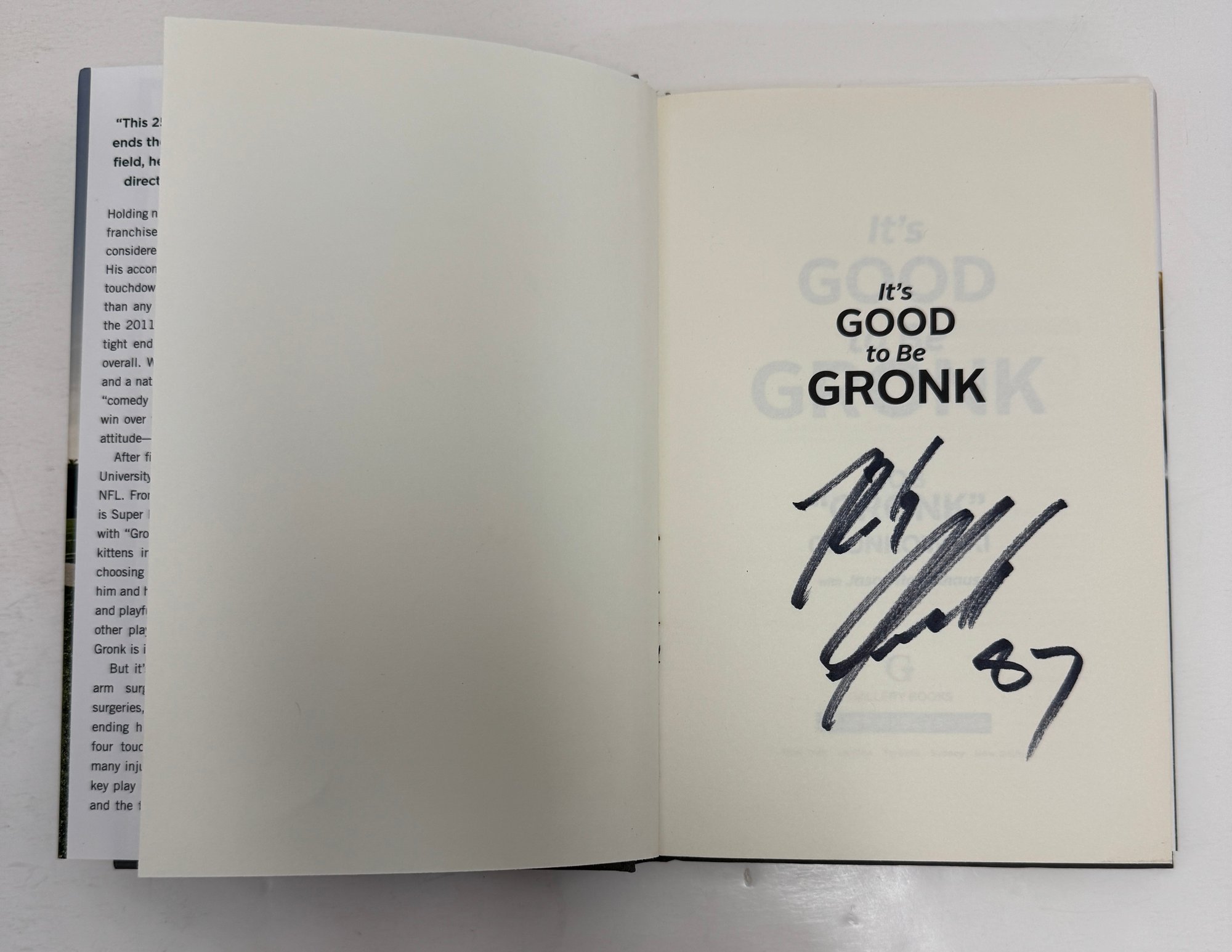 Rob Gronkowski New England Patriots Football Signed Autographed Its Good To Be Gronk Book #34097 ...