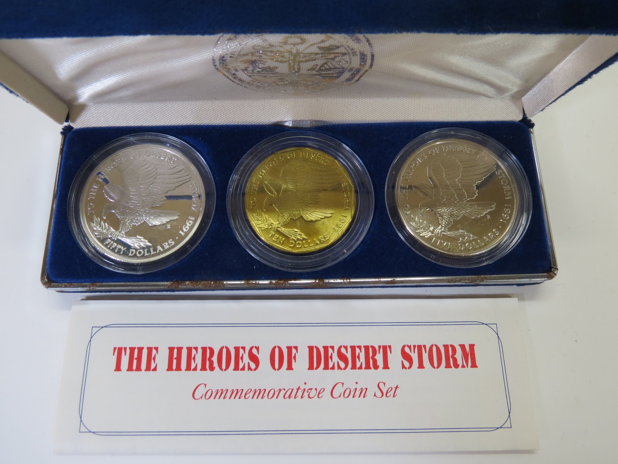 1991 Marshall Islands The Heroes Of Desert Storm Coin Set #32652 ...