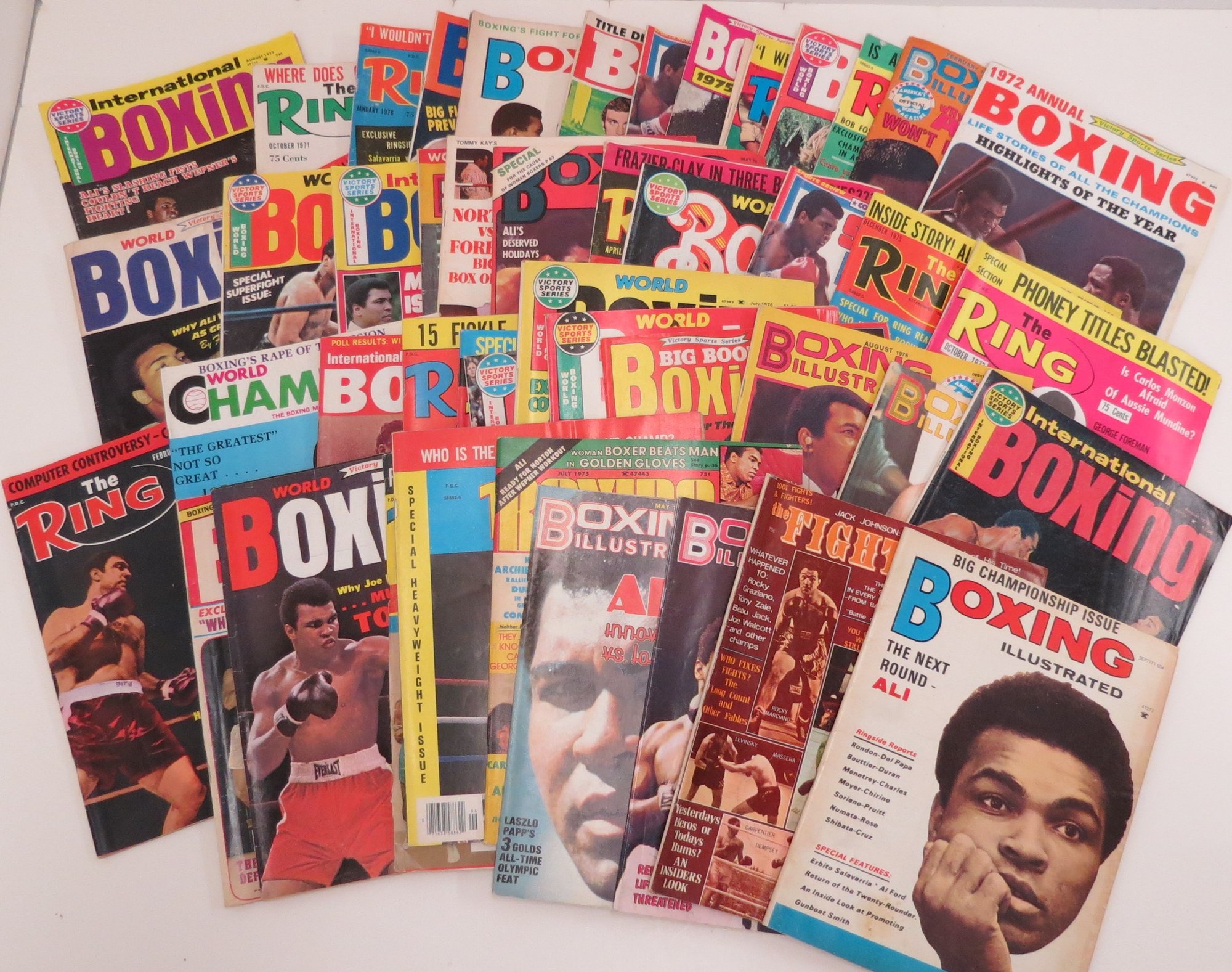 (46) 1960s - 1970s Boxing Magazines With Muhammad Ali On Covers #16311 ...