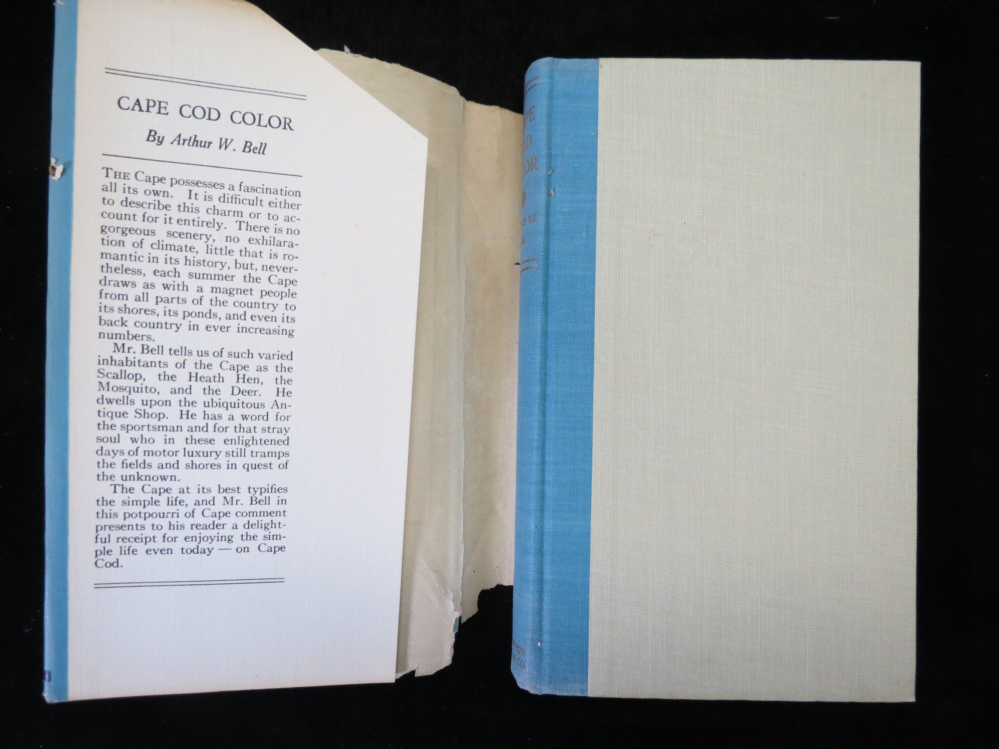 1931 Cape Cod Color By Arthur W. Bell With Dust Jacket #22627 ...