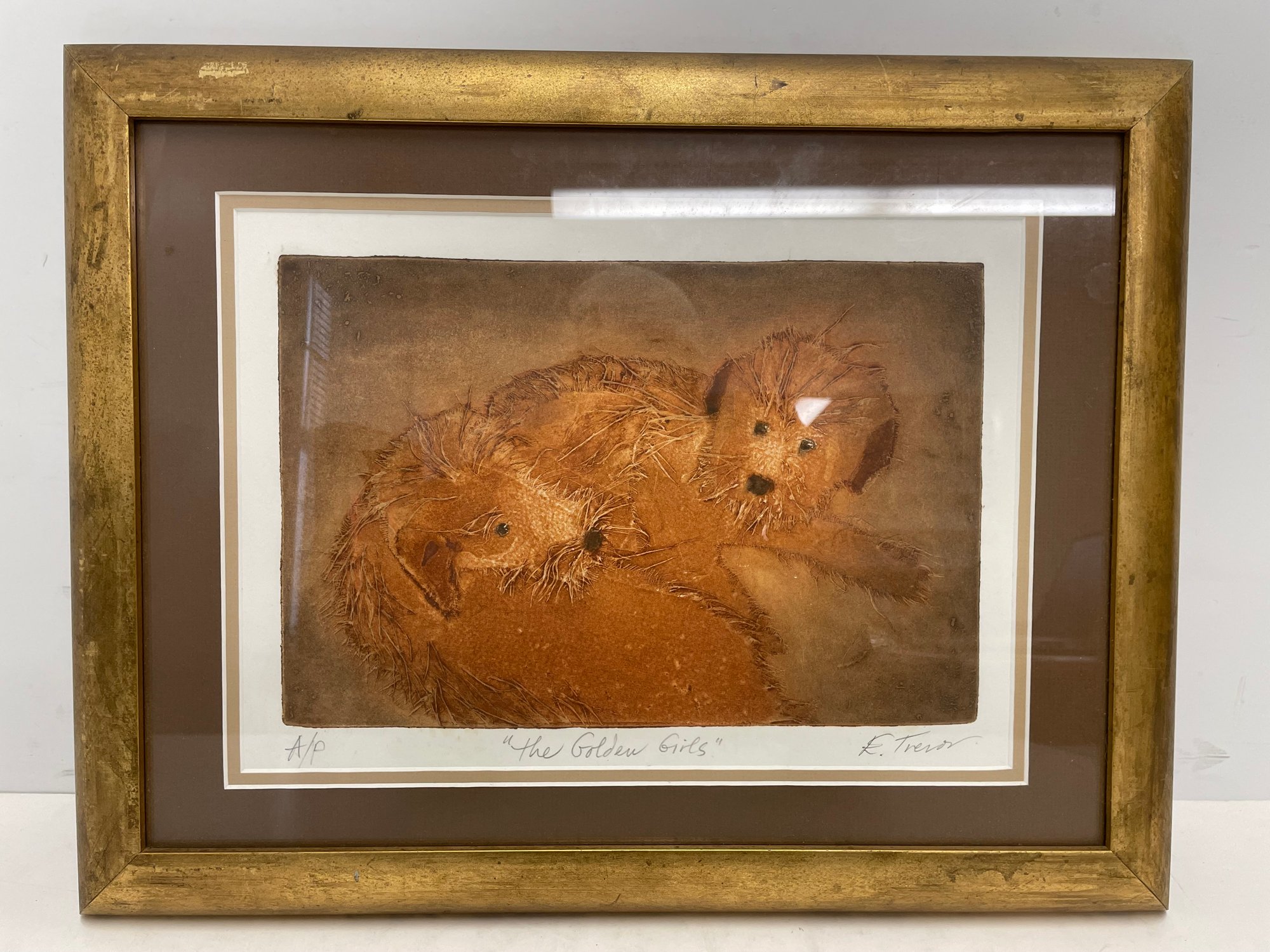 Framed THE GOLDEN GIRLS Lithograph By E. TREVOR-Signed #20697 ...