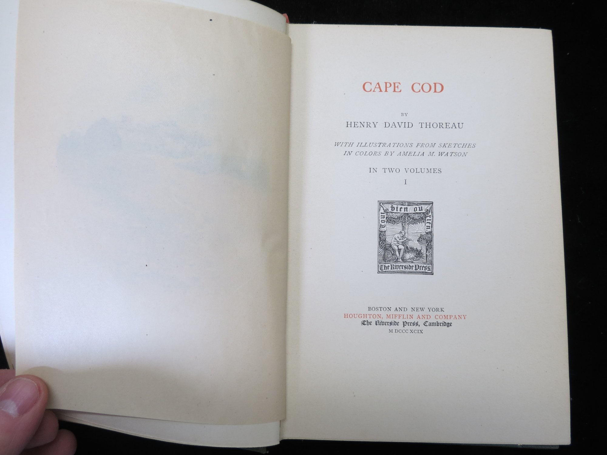 1896 Cape Cod By Henry David Thoreau Two Volume Set #22574 ...
