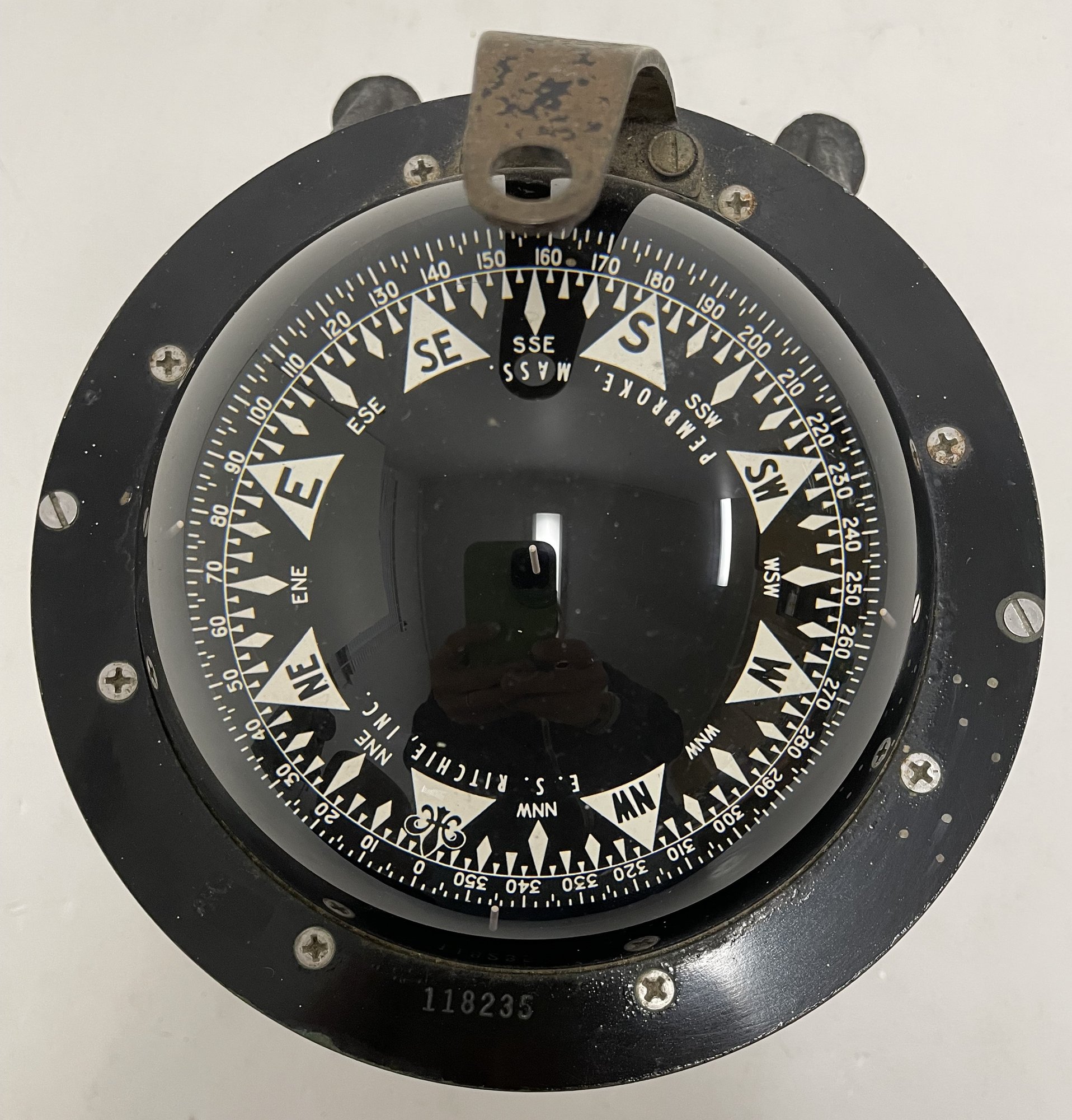 Vintage E.S. RITCHIE INC. Marine Compass #20755 | Auctionninja.com