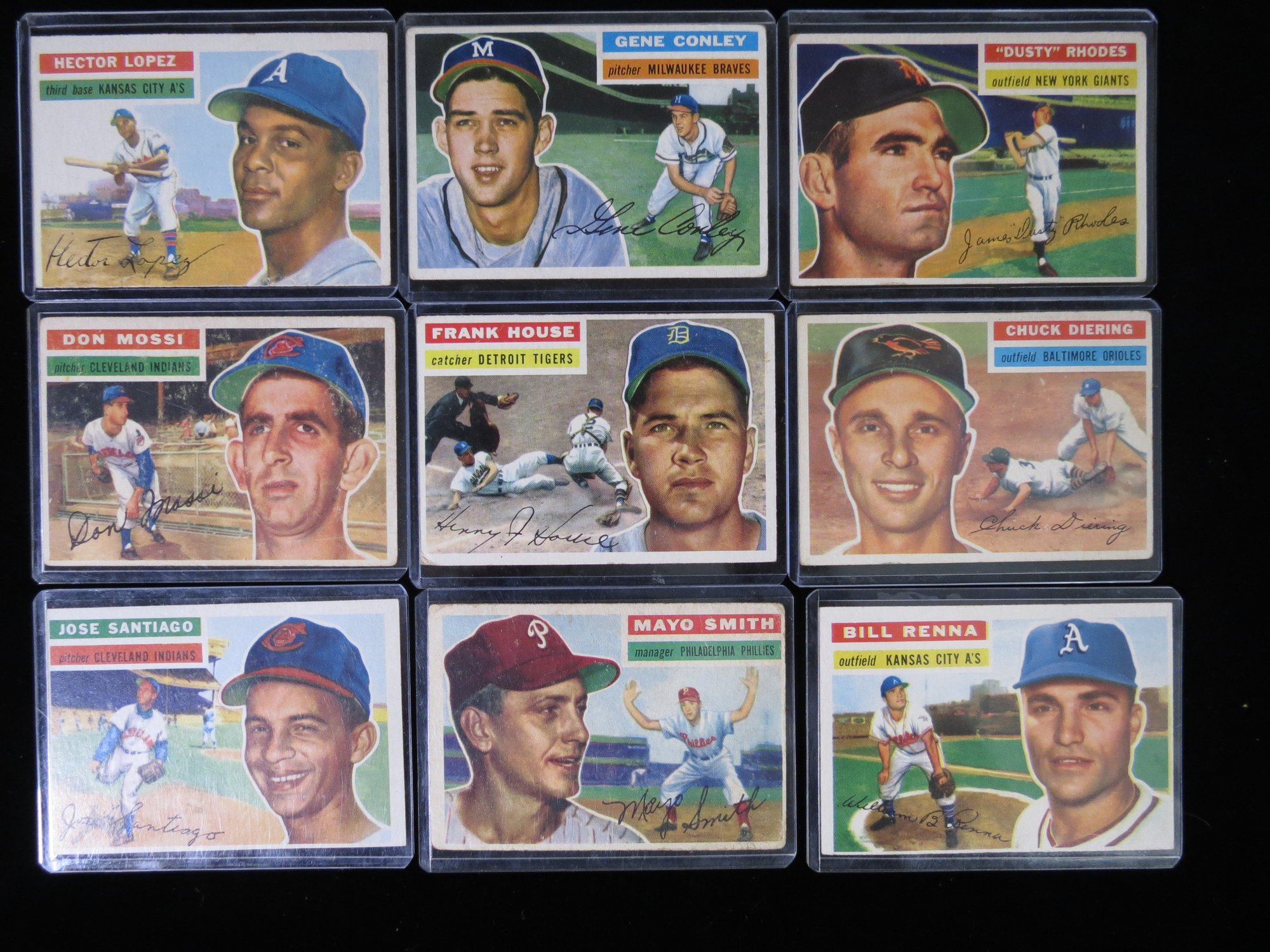 (29) Different 1956 Topps Baseball Card Lot #13729 | Auctionninja.com