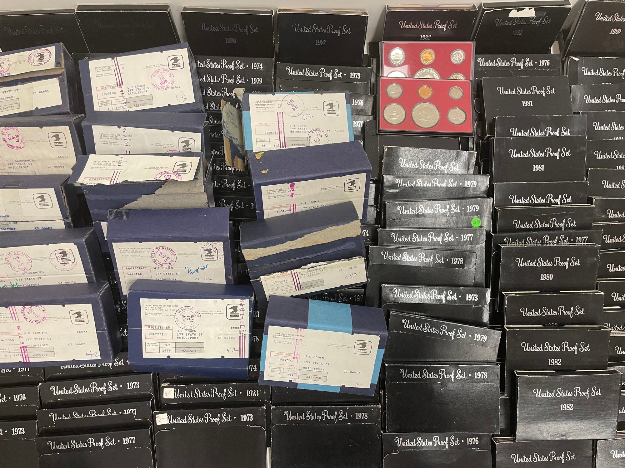 (186) United States Proof Box Sets From 1970s And 1980s #35824 ...
