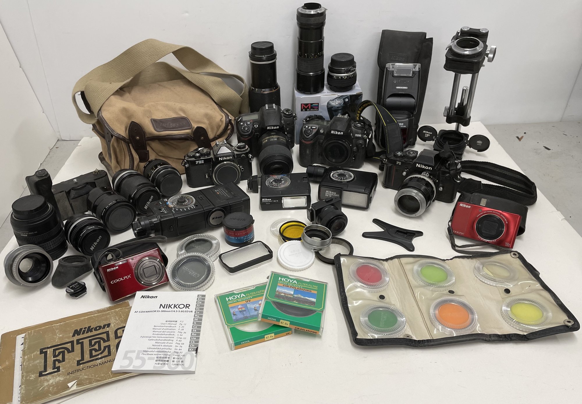 Large Assortment Of Mostly NIKON Cameras And Accessories Lot #1 #21423 ...
