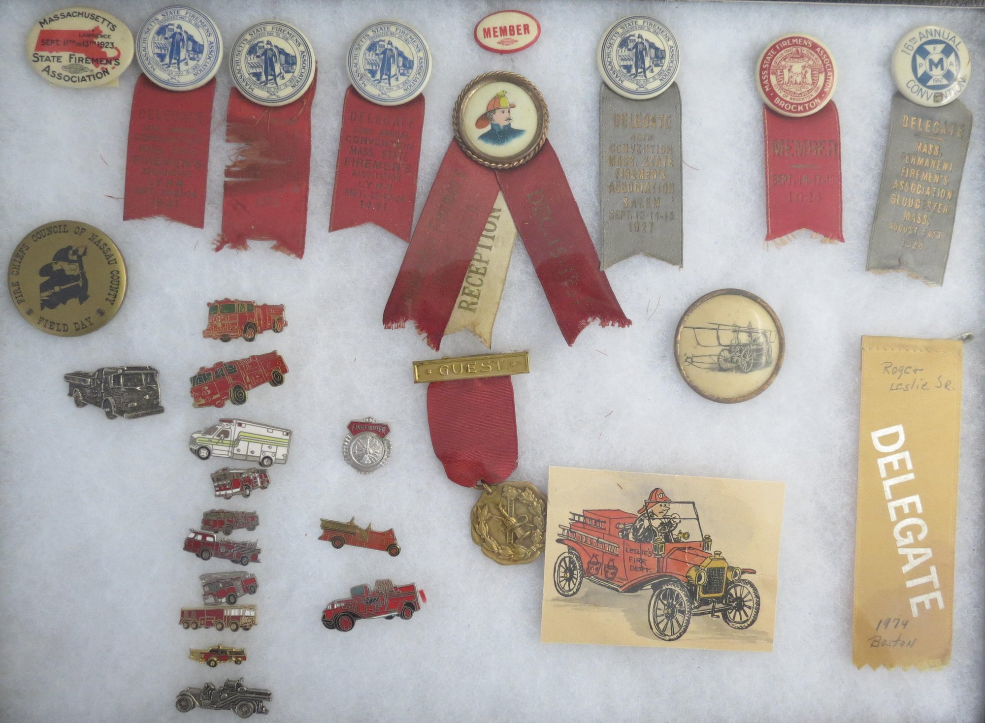 (20) 1920's-1980's Fire Fighting Pin Collection #6036 | Auctionninja.com