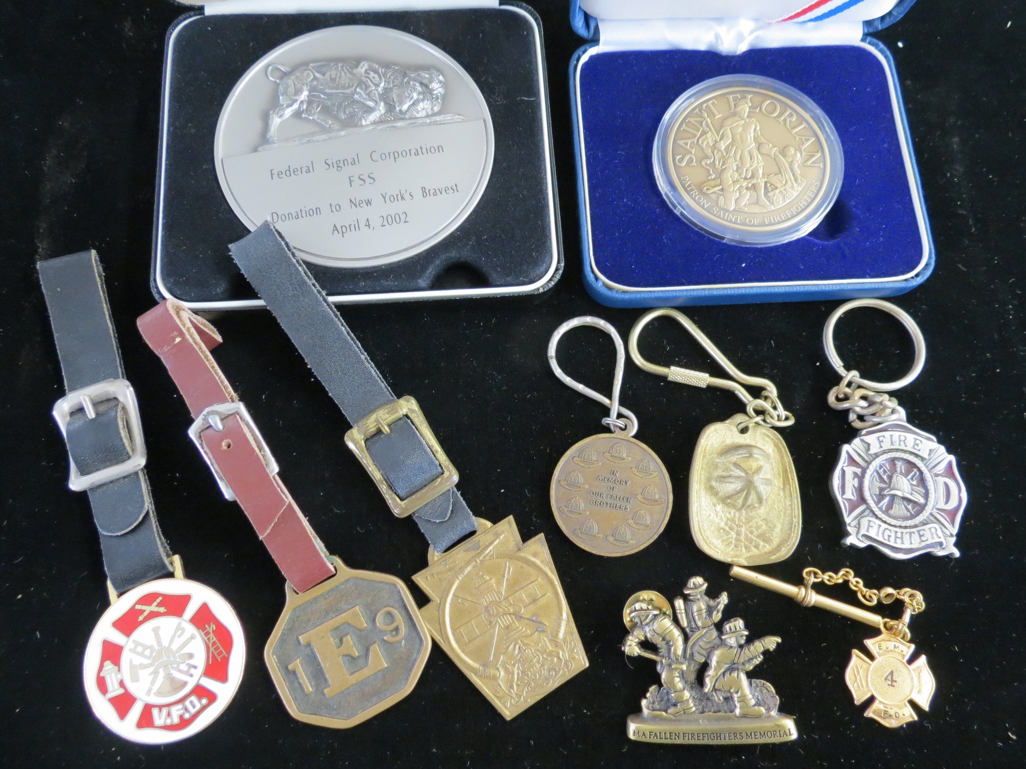 Fire Department Medals, Fobs And Keychains #6038 | Auctionninja.com