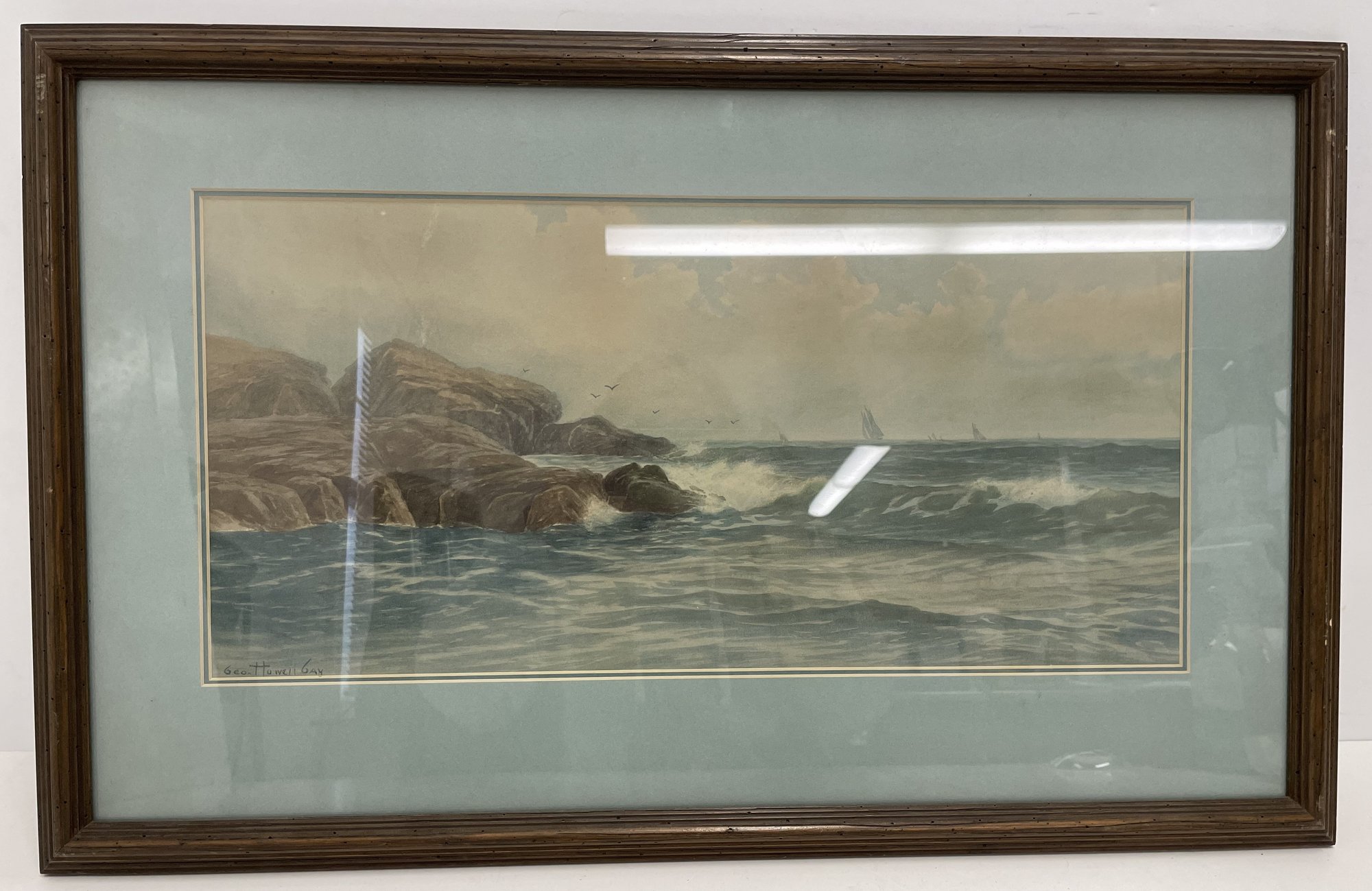 Framed GEORGE HOWELL GAY Watercolor Painting VIEW OF MARBLEHEAD #23429 ...