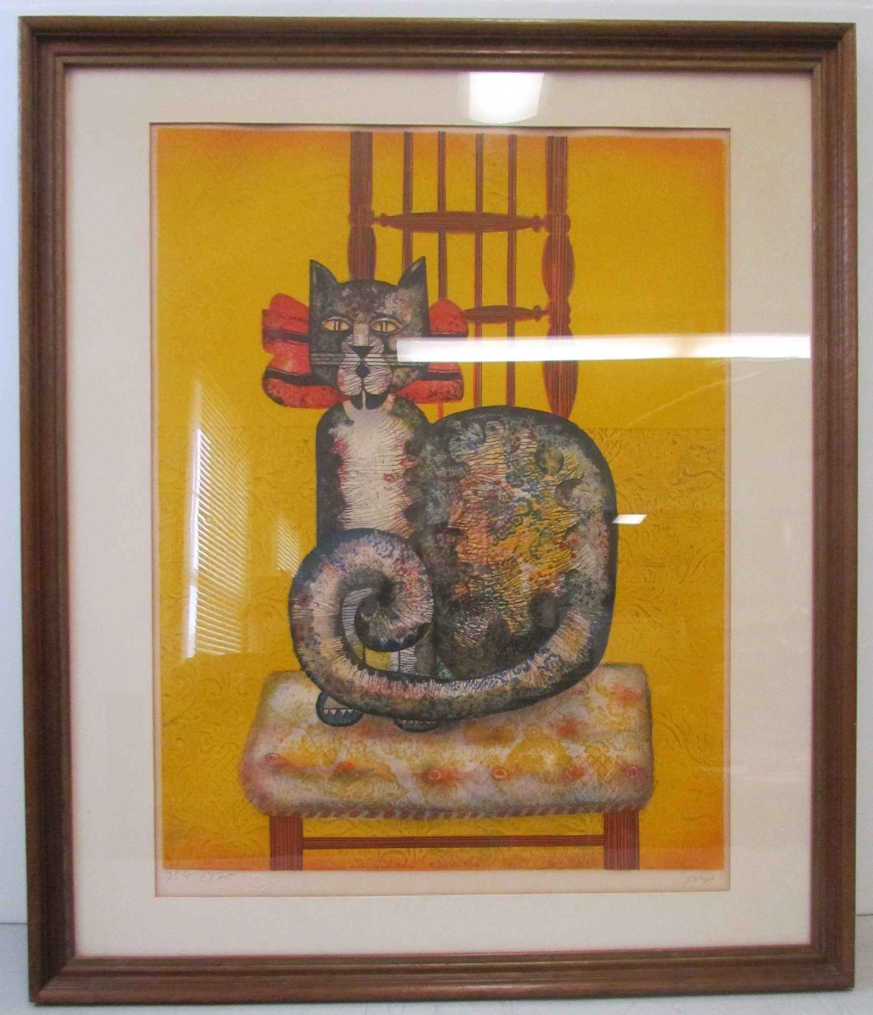 JOSE PUIG MARTI Signed & Numbers CAT Lithograph #354/375 #11970 ...