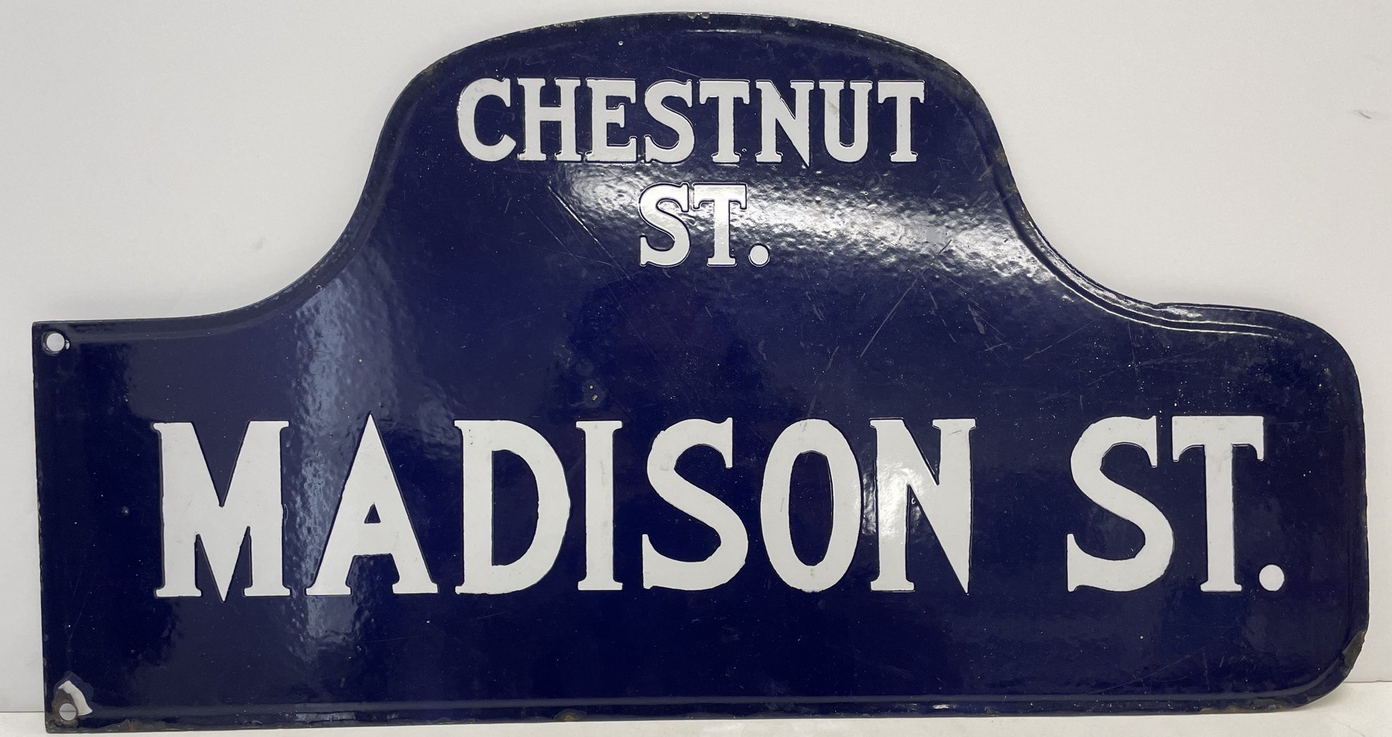 1920s Double Sided Humpback Porcelain Street Sign From New York City ...