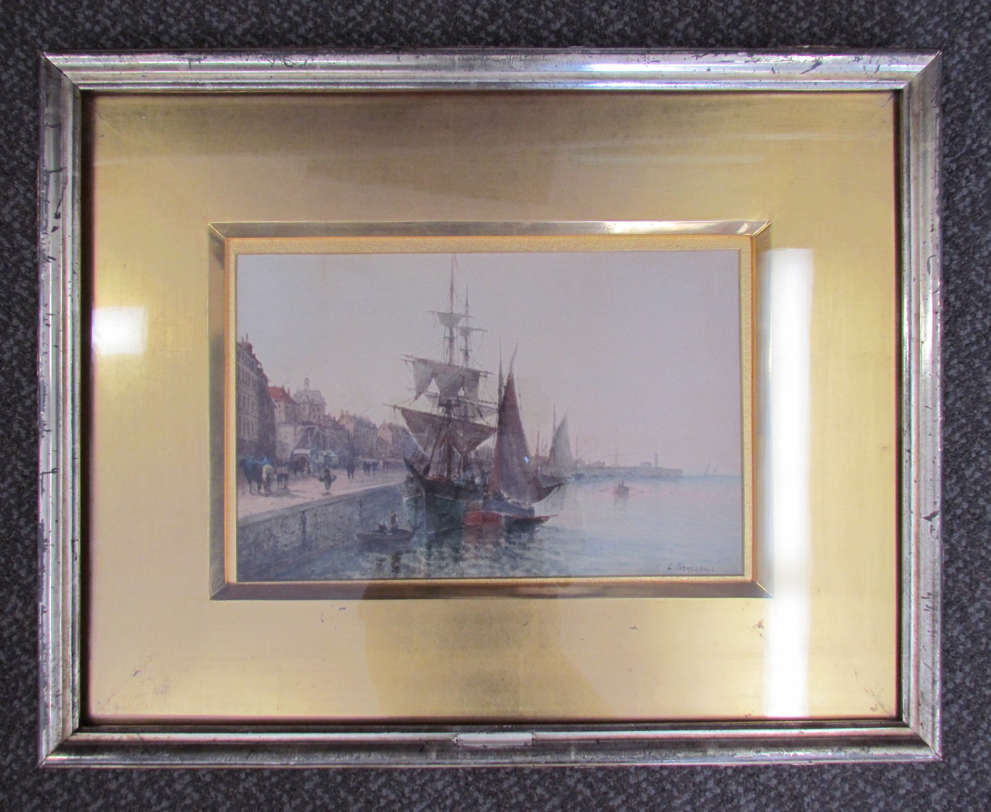 LOUIS TIMMERMANS (1846-1910) Framed Watercolor Painting #12521 ...