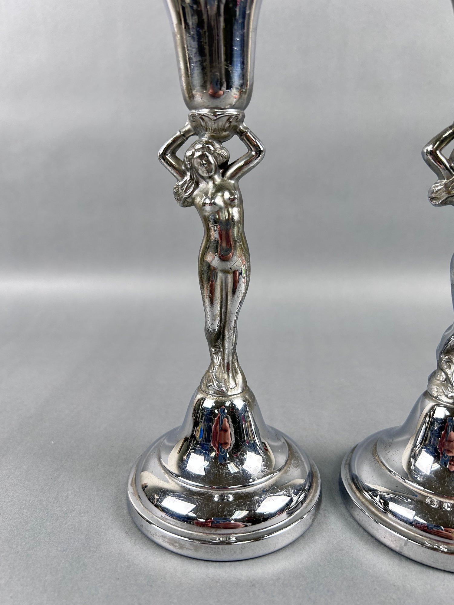Vintage Krome Kraft Farber Bros. Art Deco Figural Nude Chrome ...