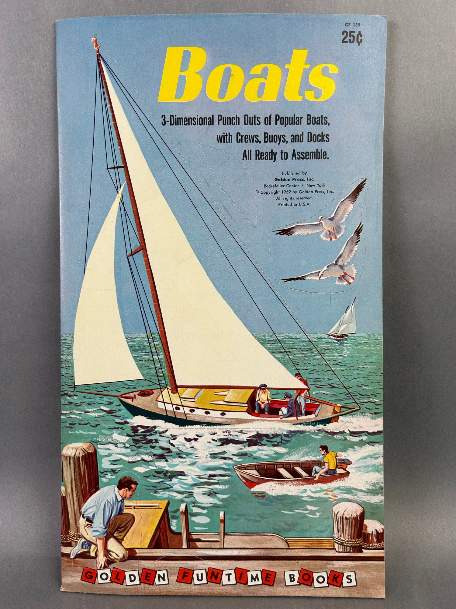 1959 Golden Press Giant Funtime Book - Boats - Unpunched #52677 ...