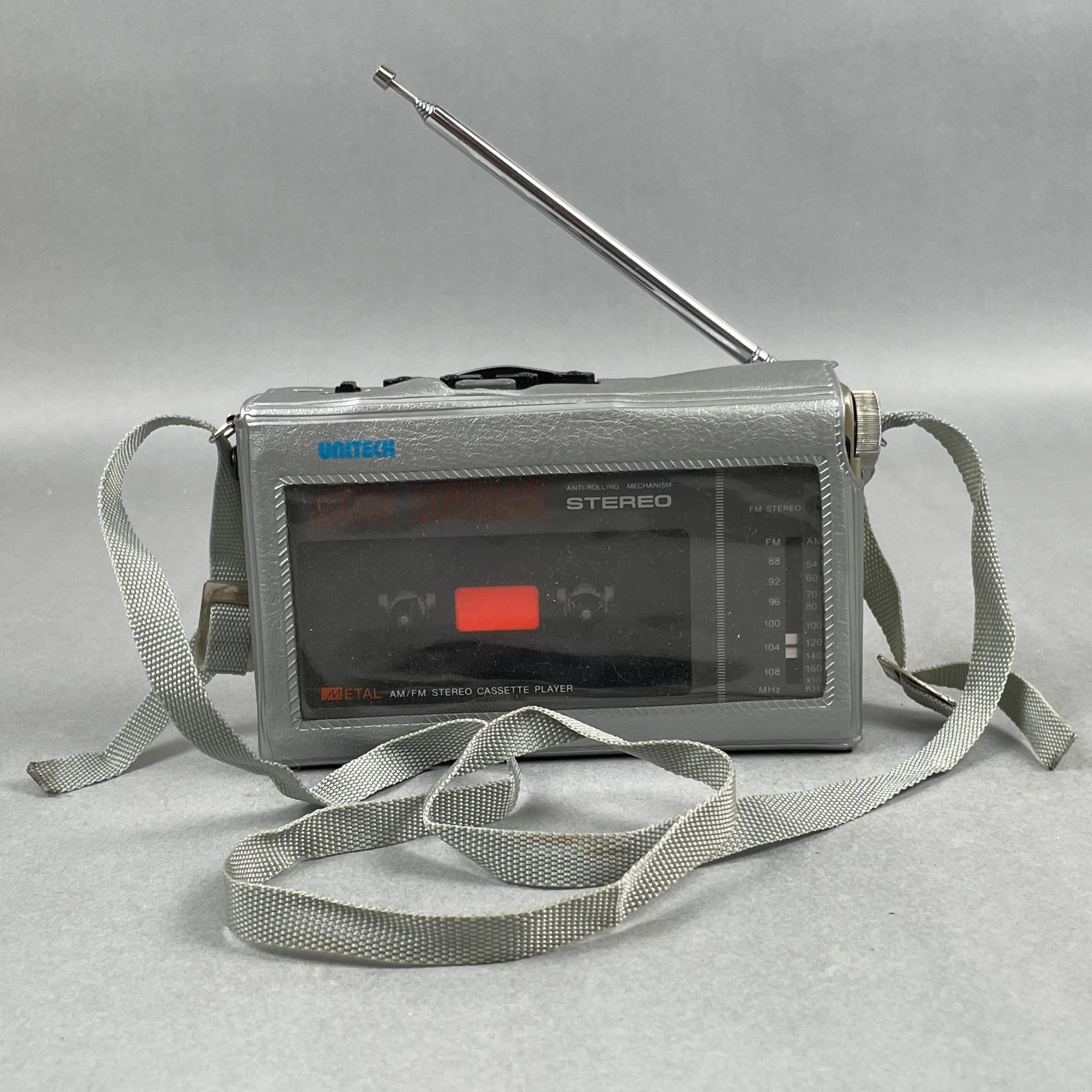 Unitech Metal AM/FM Stereo Cassette Player With Case #78704 ...