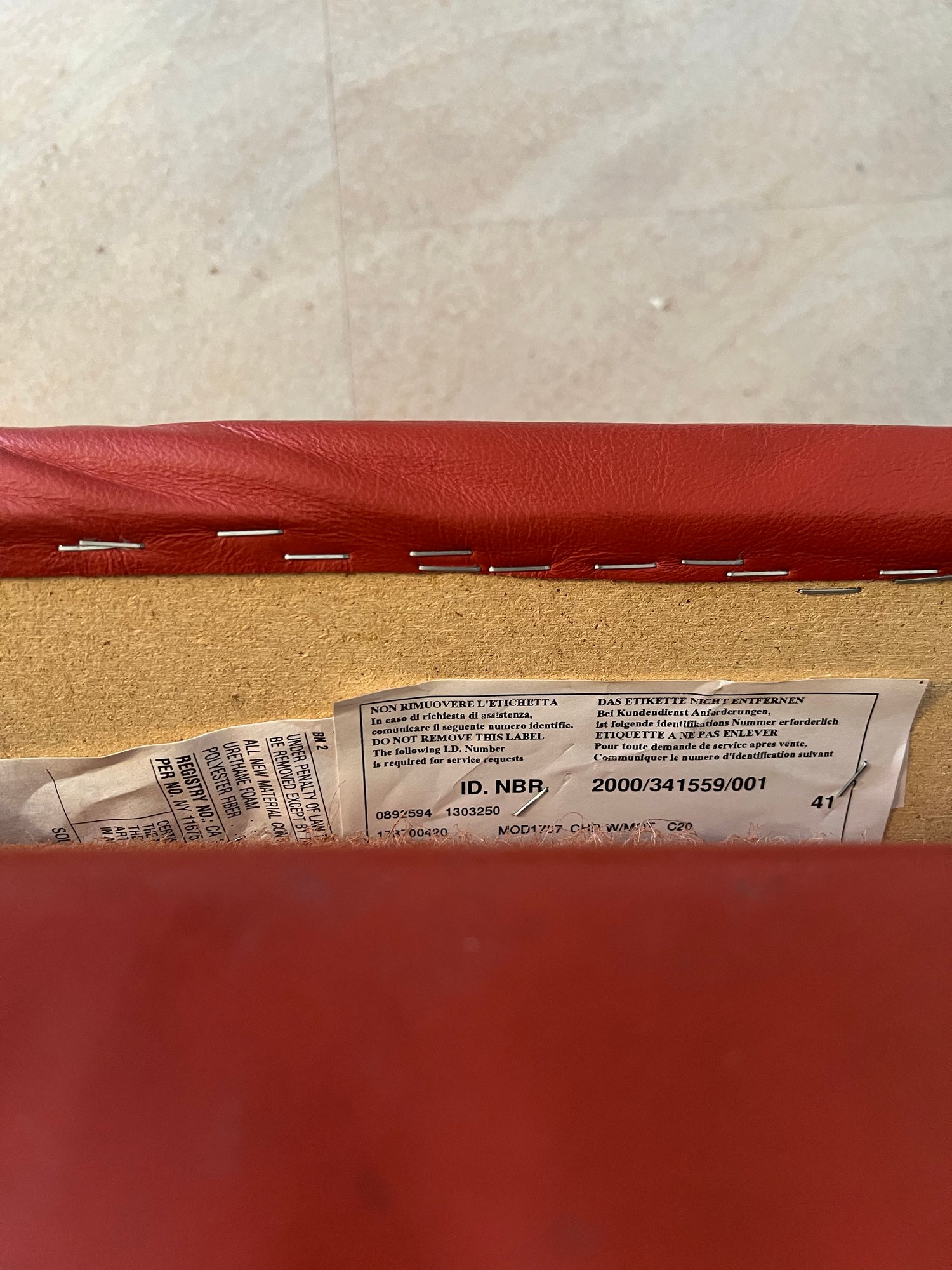 Kasala Red Leather Recliner Arm Chair - Italy #59150 | Auctionninja.com