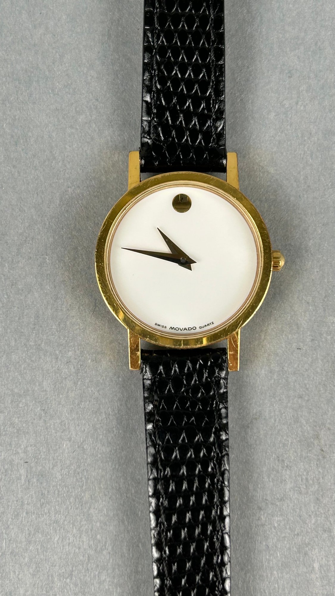 Movado Quartz Watch With Leather Band #76381 | Auctionninja.com