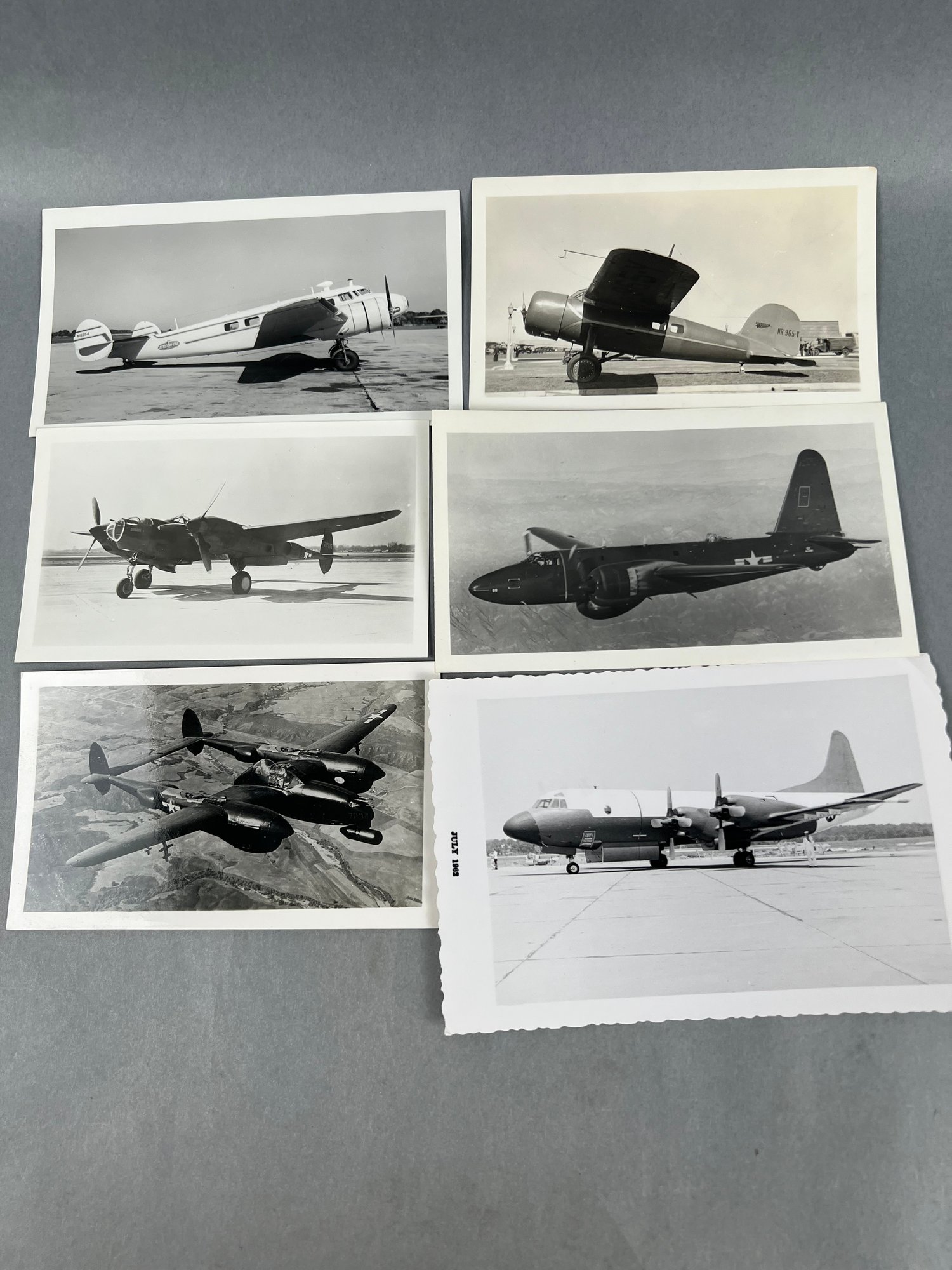6 Vintage Lockheed Aircraft Photos With Info On Back #60438 ...