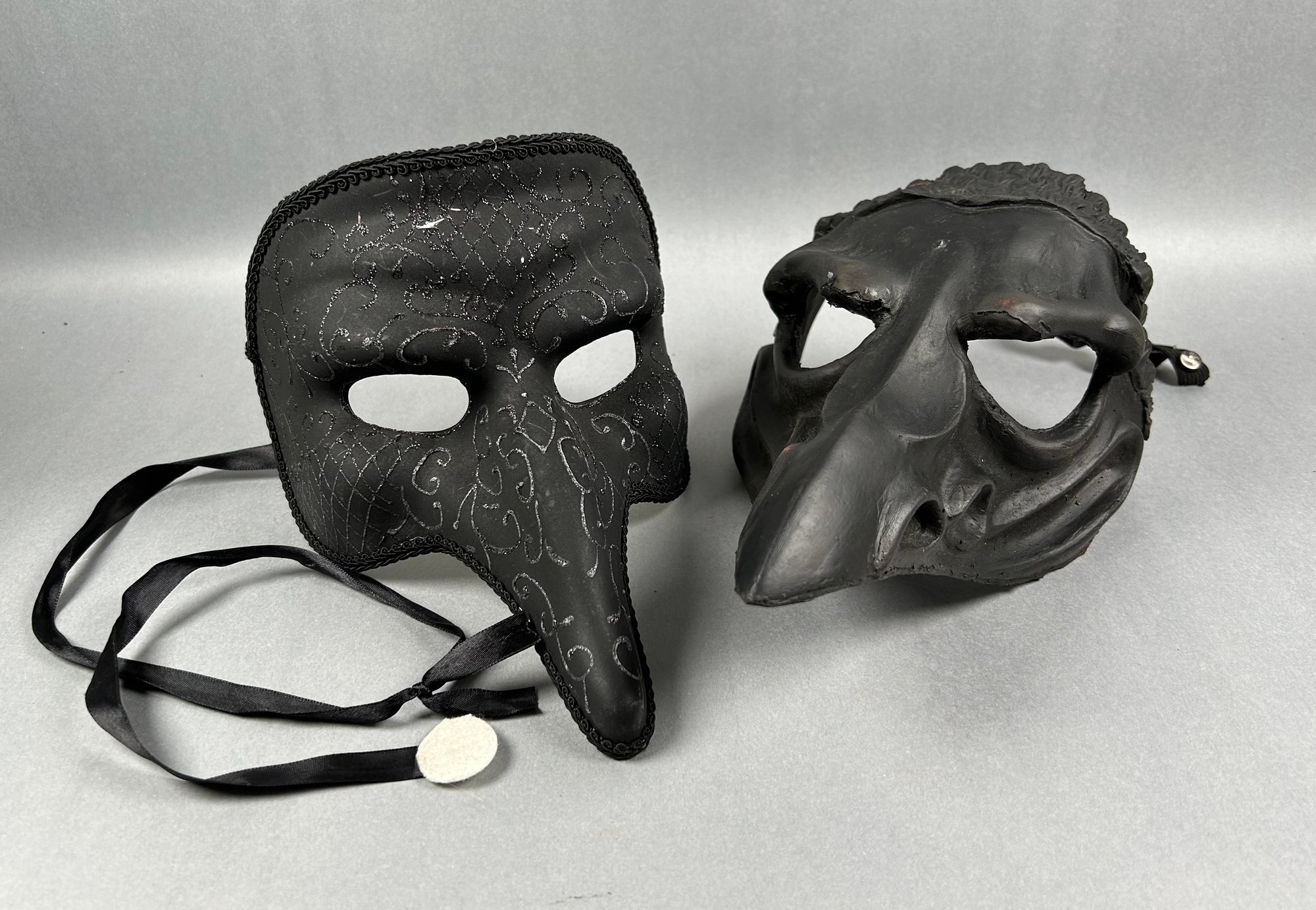Pair Of Beaked Partial Masks #53816 | Auctionninja.com