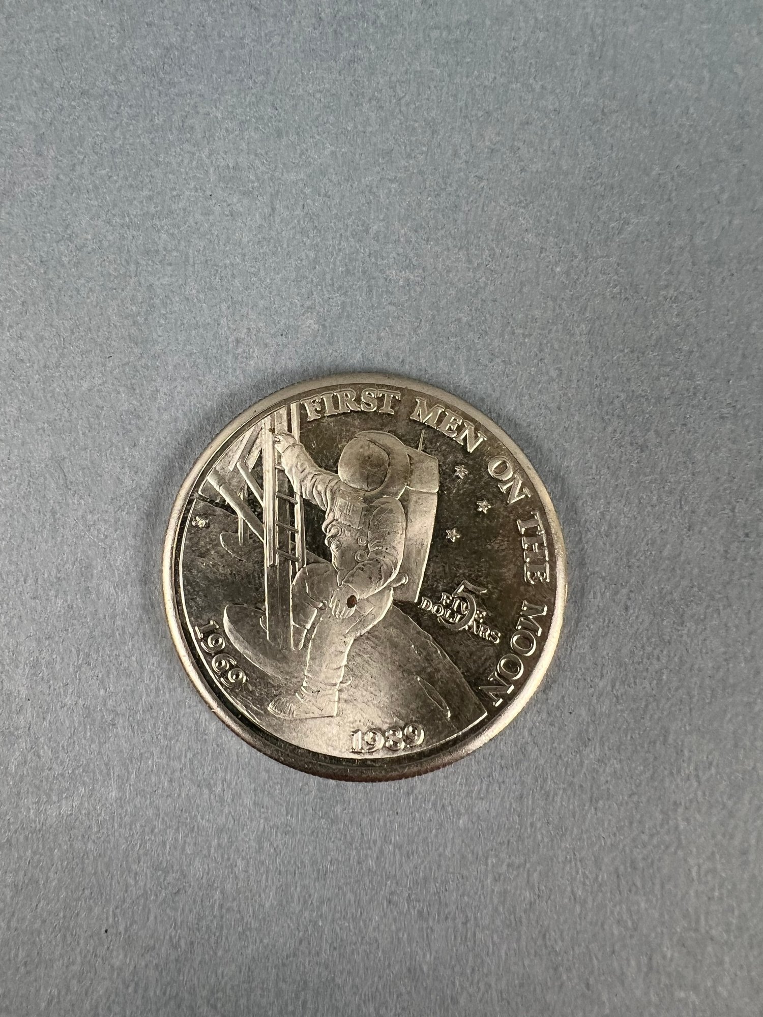 Marshall Islands First Man On The Moon Commemorative Coin 1969-1989 ...