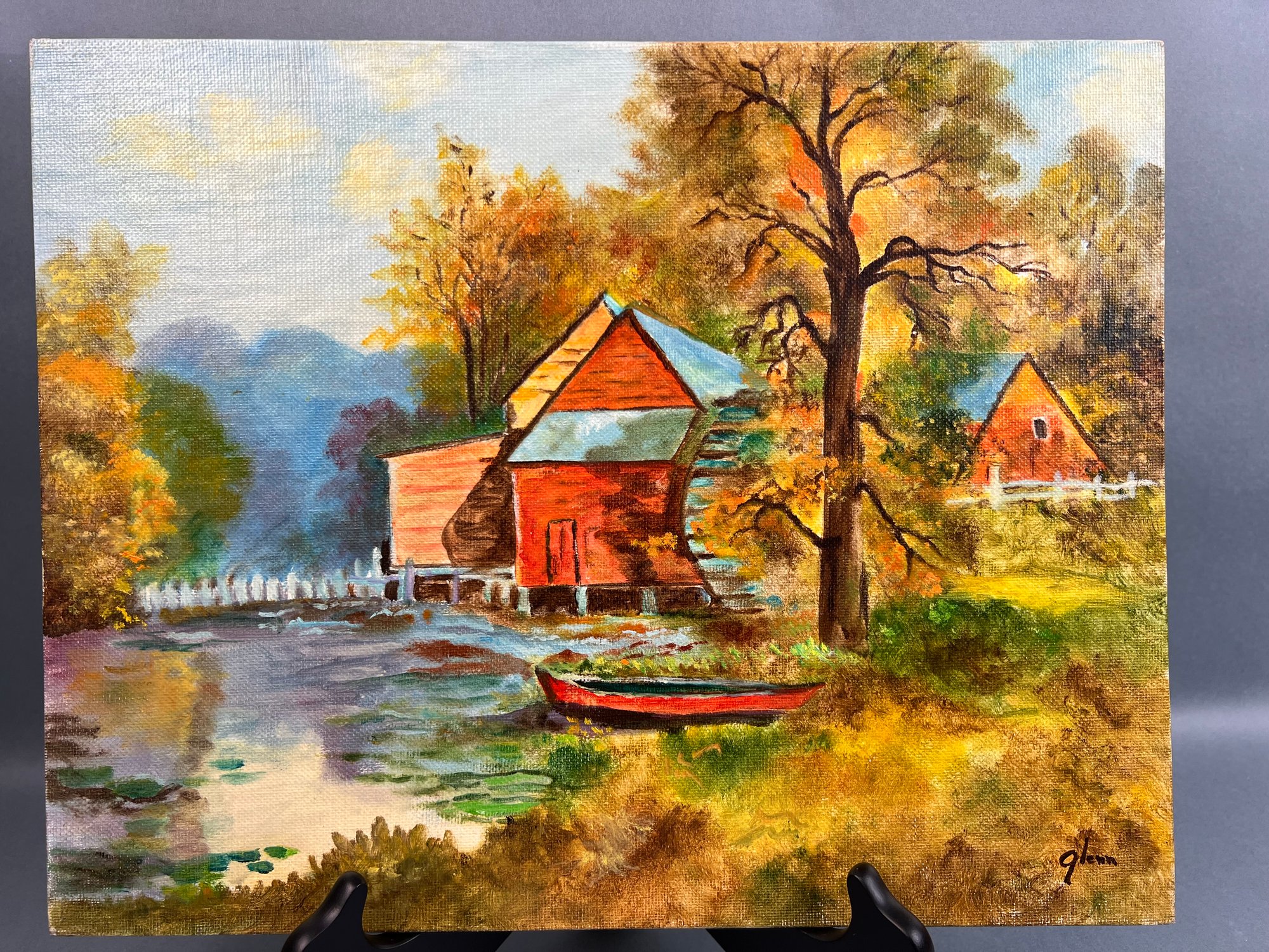 Ruby Glenn Edward's Oil Painting Of Serene Waterfront Scene #68993 ...