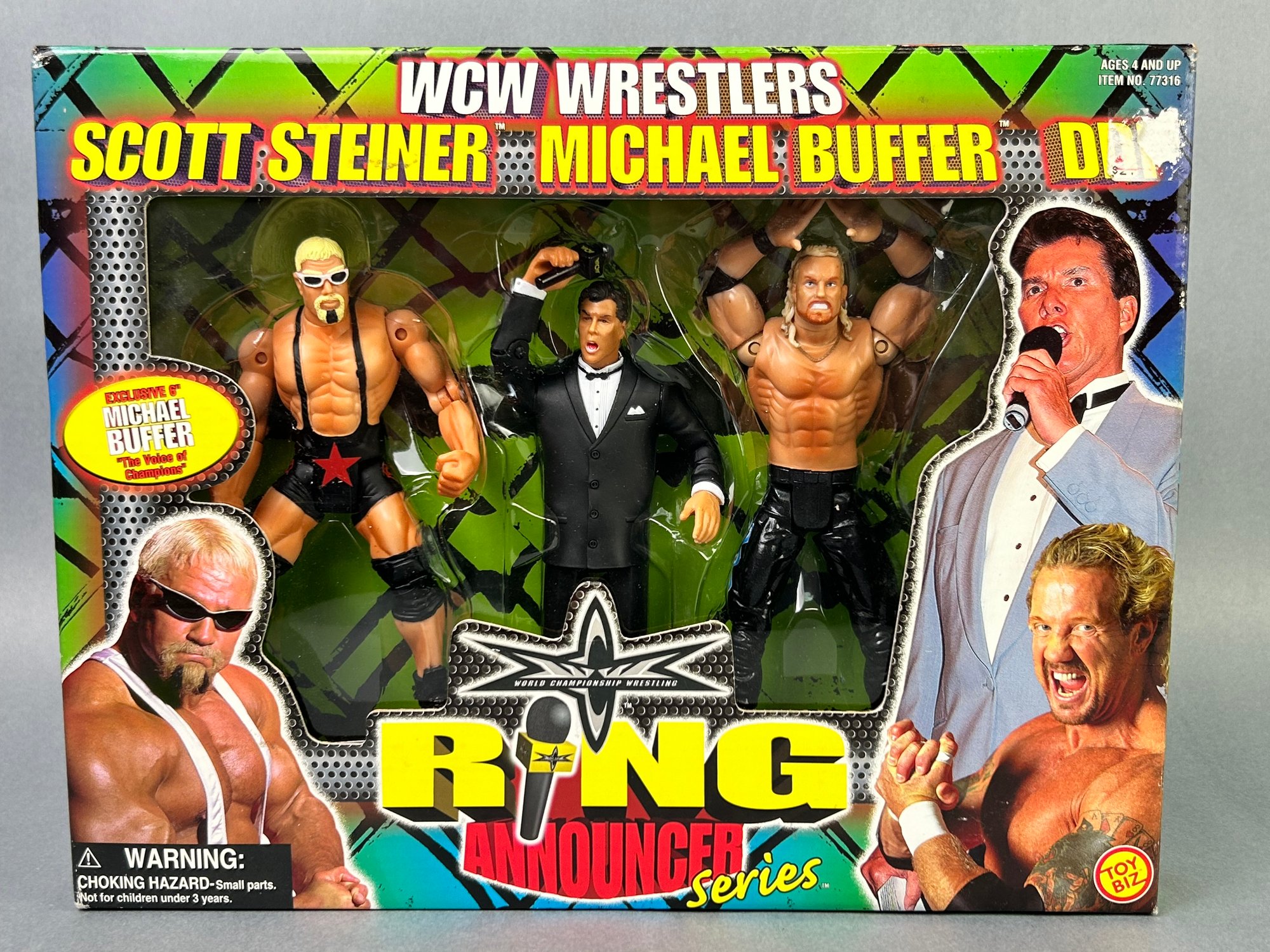 WCW Wrestlers, Ring Announcer Series Steiner, Buffer, DDP #50347 ...