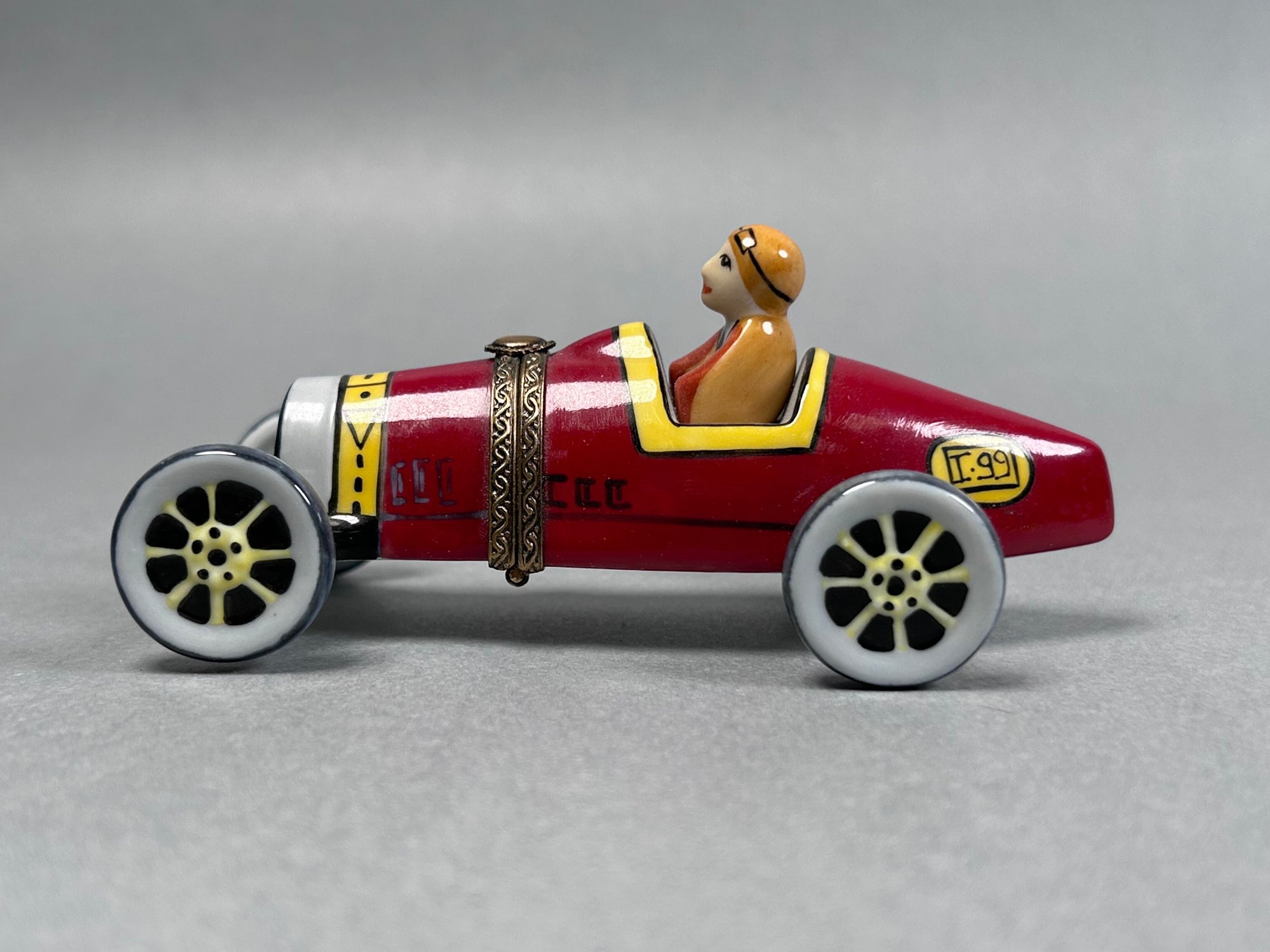 Race Car Limoges Box Figurine #78132 | Auctionninja.com