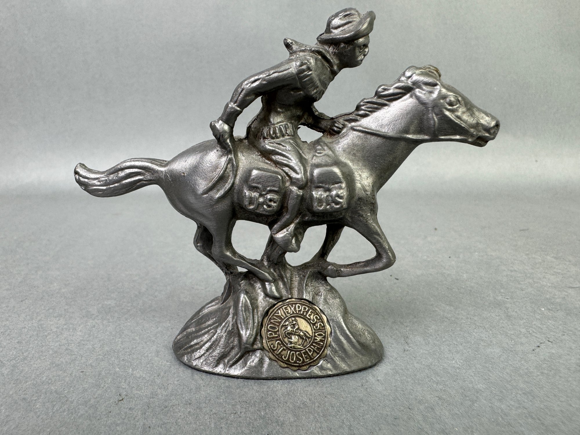 Metal Pony Express Figurine #48532 | Auctionninja.com