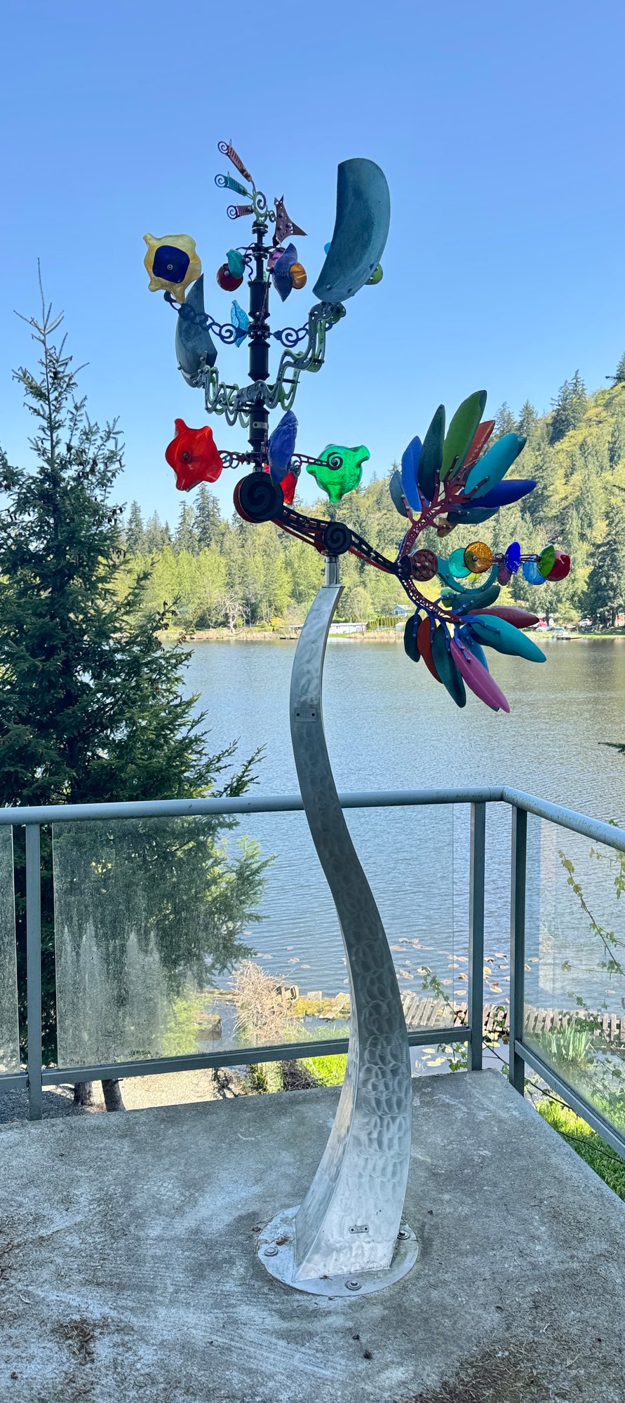 Large Andrew Carson Kinetic Glass And Metal Sculpture #70370 ...