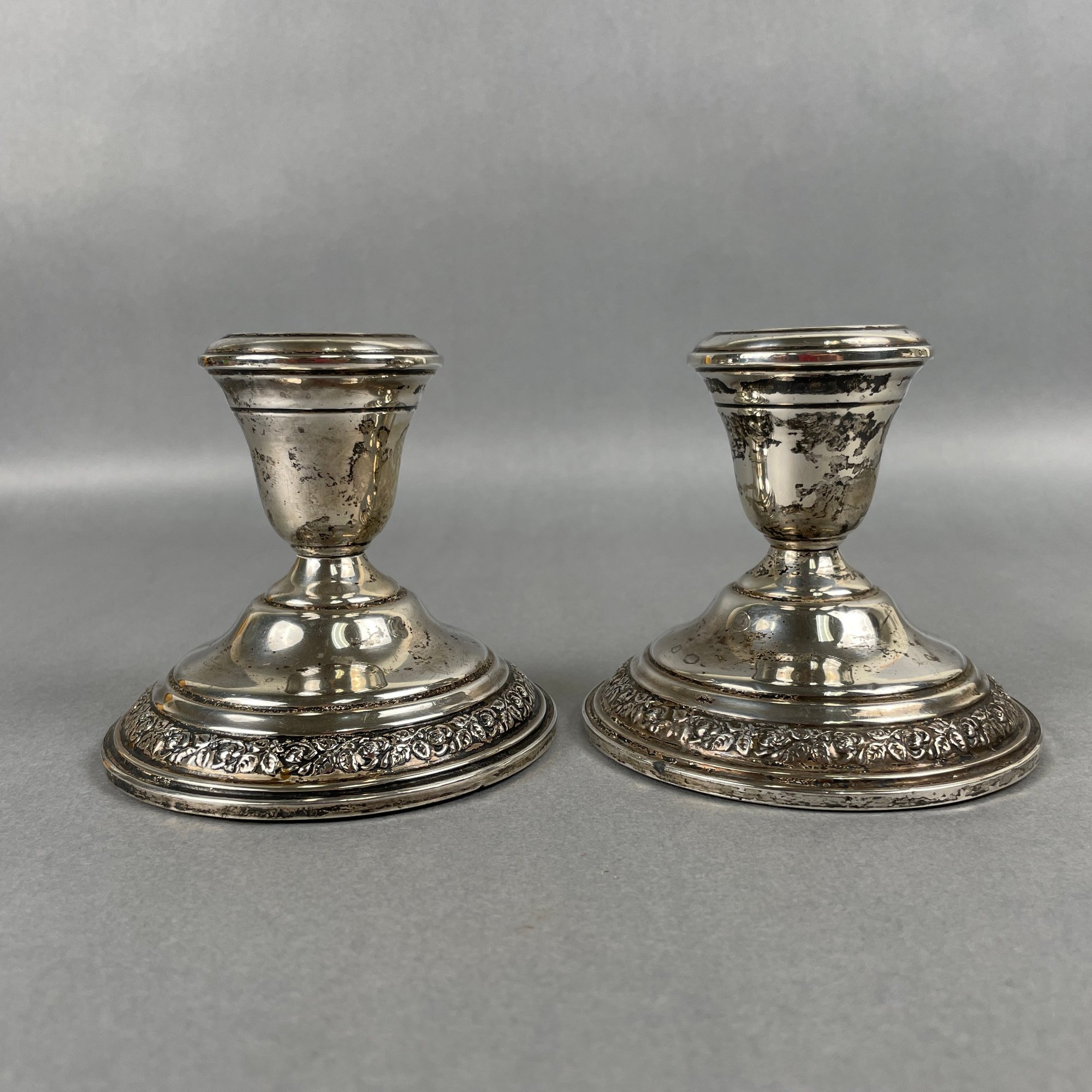 Wallace Sterling Weighted Tapered Candle Sticks #246 #73476 ...