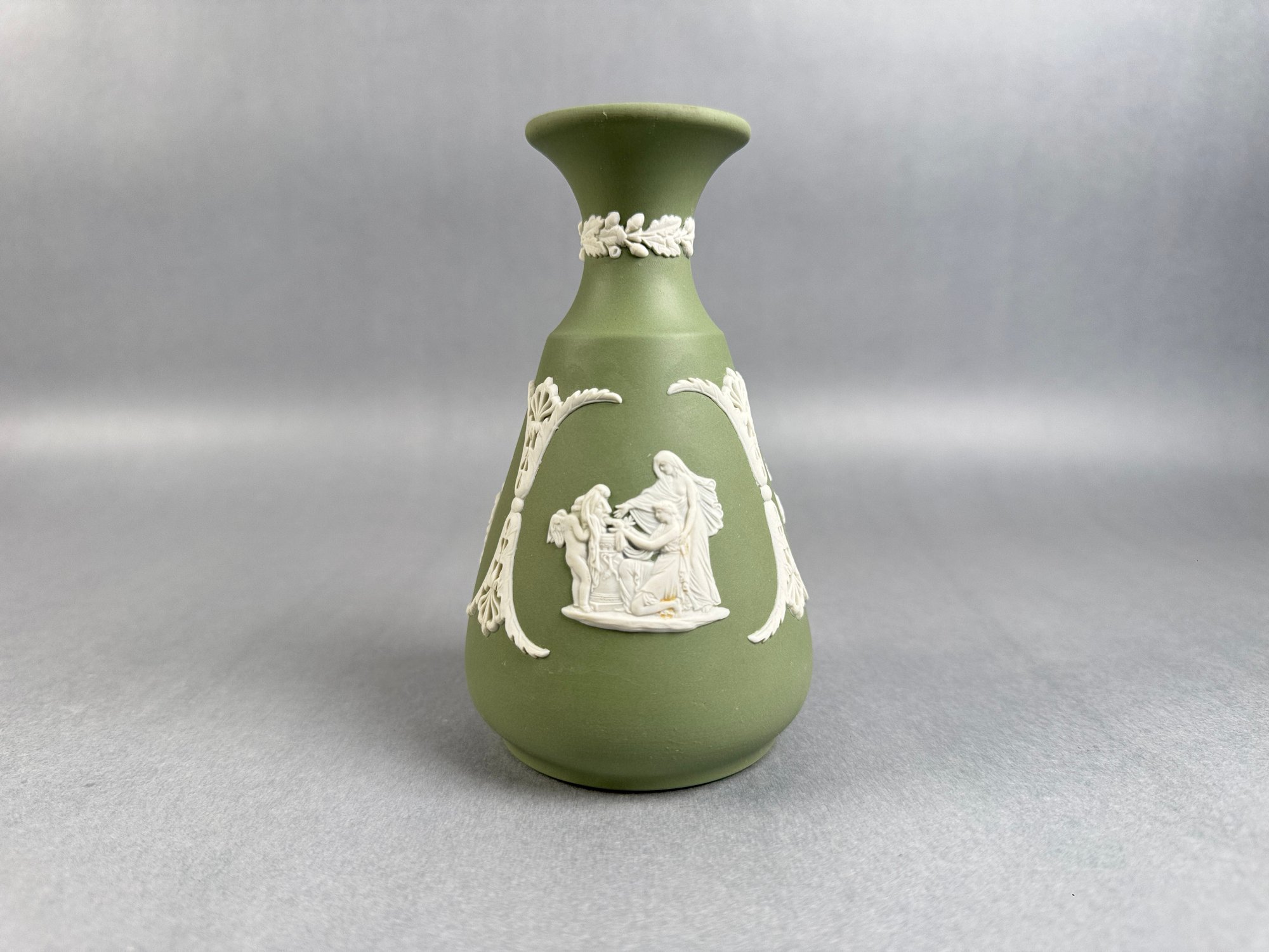 Wedgwood Jasper Ware Vase Green Jasperware #74528 | Auctionninja.com