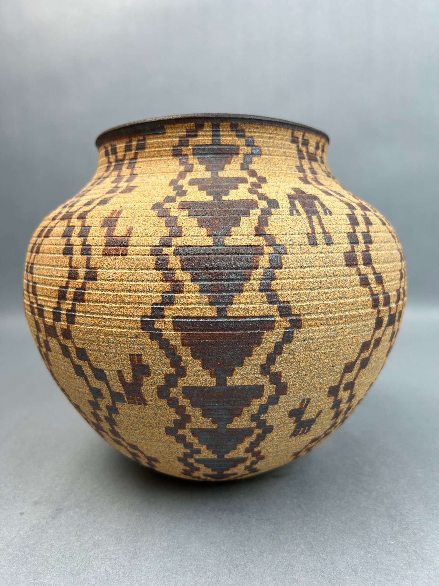 Native Clay Basket: Apache Olla - Artist, David Salk #62719 ...