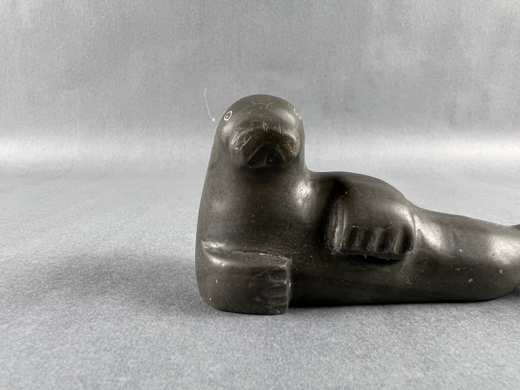 Carved Soapstone Walrus - Signed, Numbered #49543 | Auctionninja.com