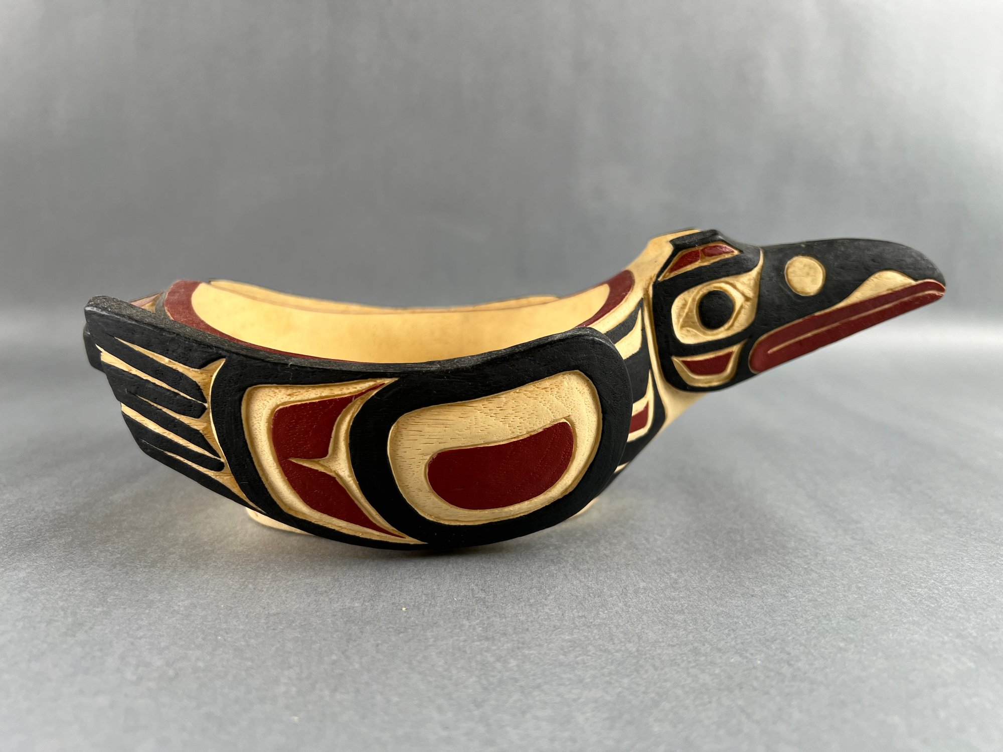 Northwest Haida Native Painted Raven Bowl - Boma, Canada #49598 ...