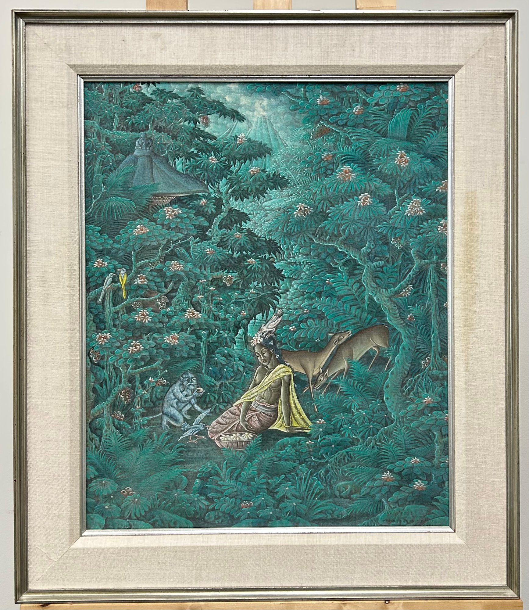 Vintage Signed Bali Original Painting Local Pick Up #54033 | Auctionninja.com