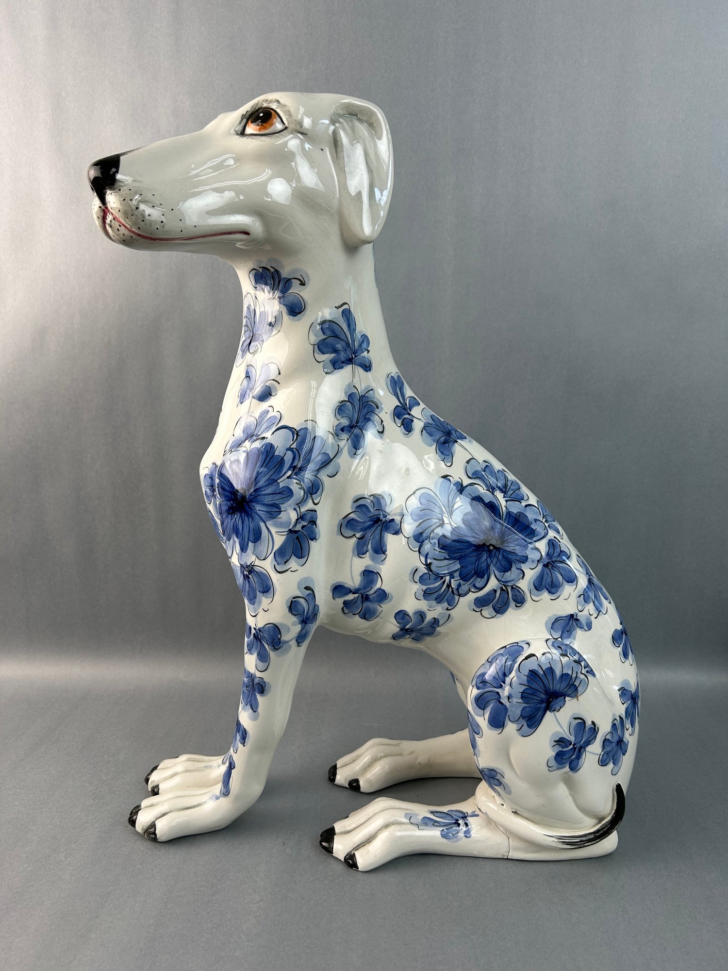 Italian Large Ceramic Dog #52495 | Auctionninja.com