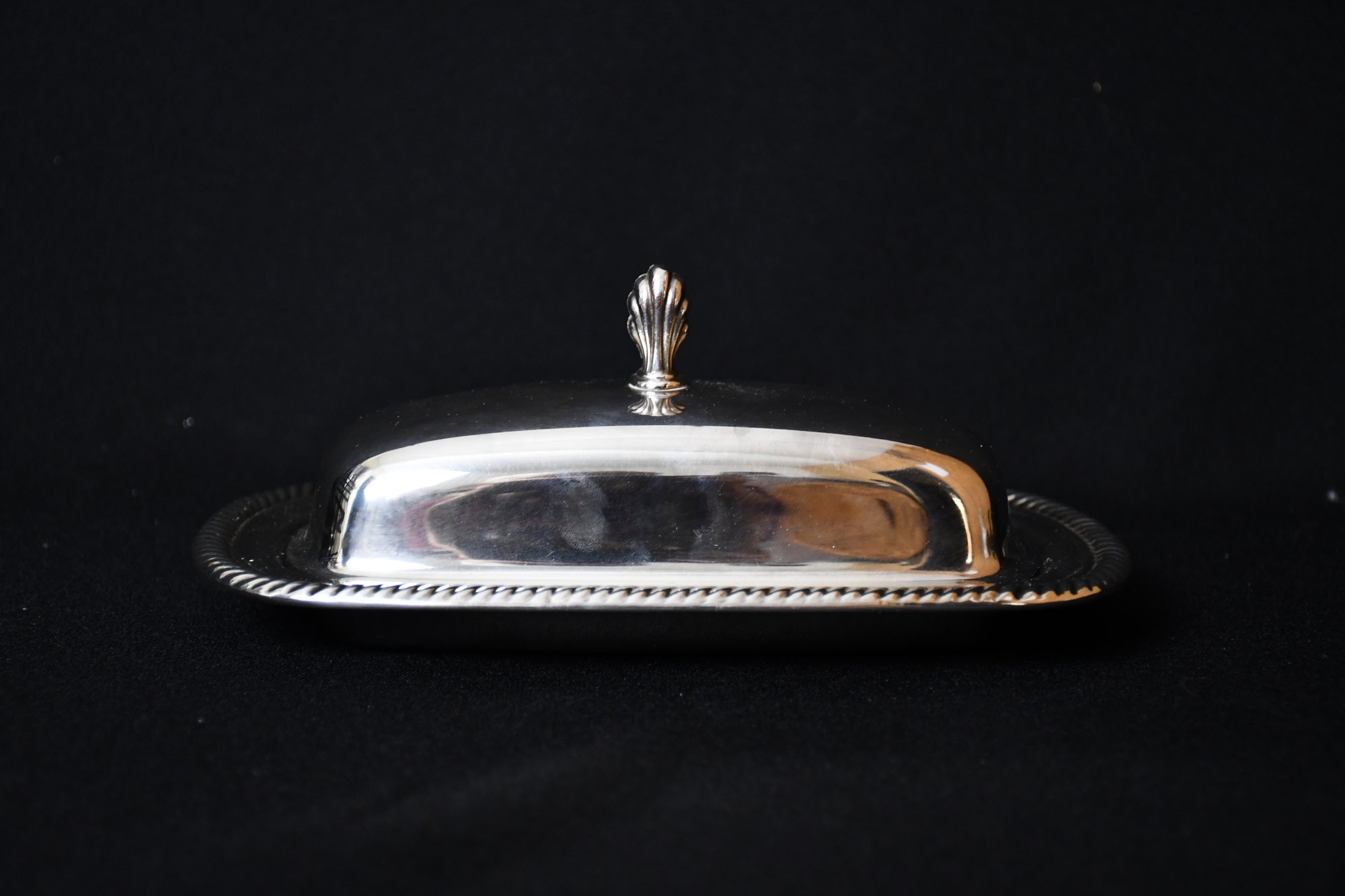 Antique Silver Plated Butter Tray With Glass Dish Inside #1168 ...