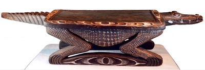 Tropical Hardwood Crocodile Bench #1002 | Auctionninja.com