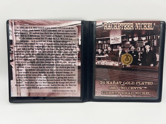 24kt Gold Plated 1883 No Cents Liberty Head Nickel #6565 | Auctionninja.com