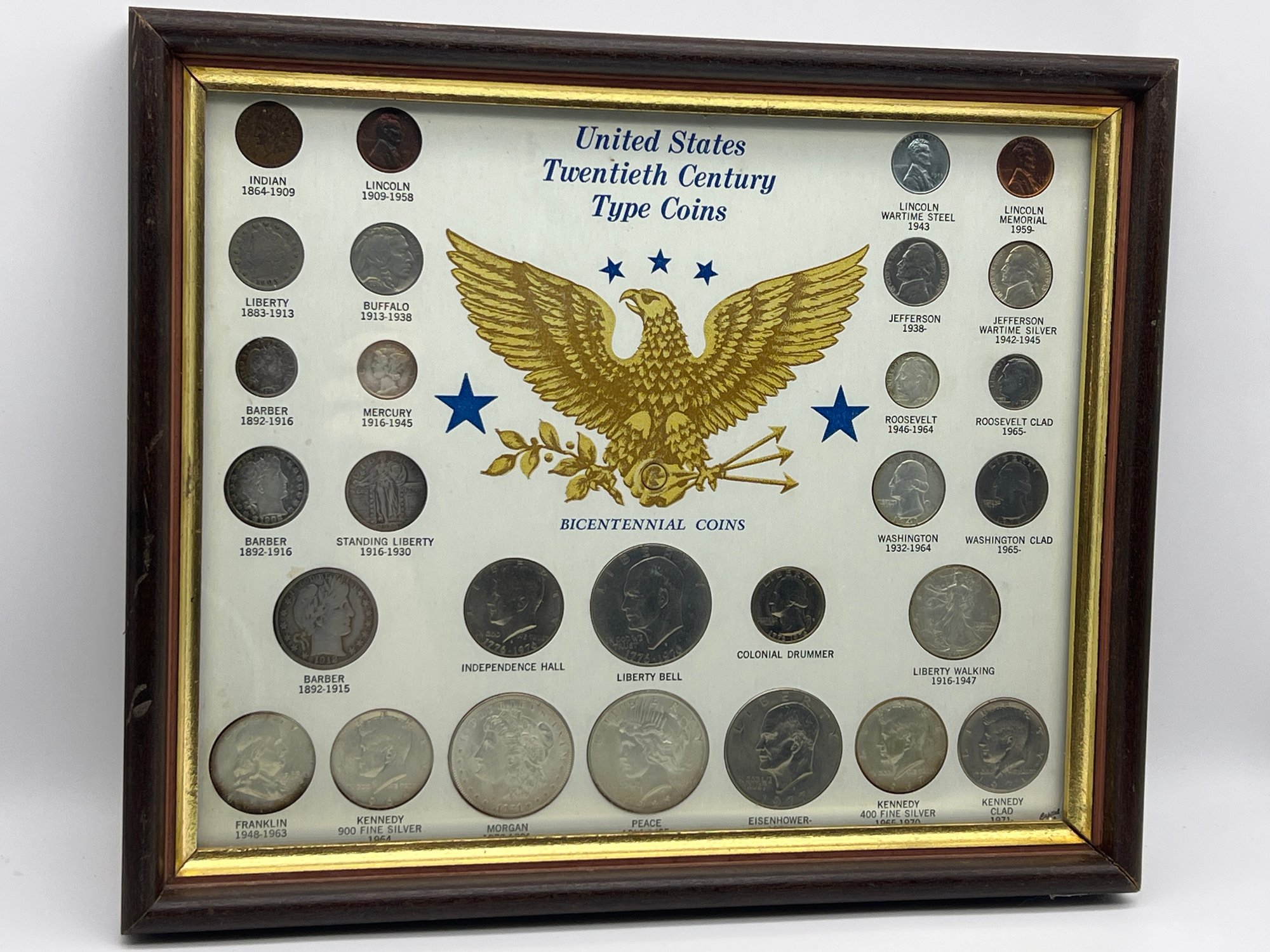 U.S. Twentieth Century Type Coins Framed Collection 10x12 #6999 ...