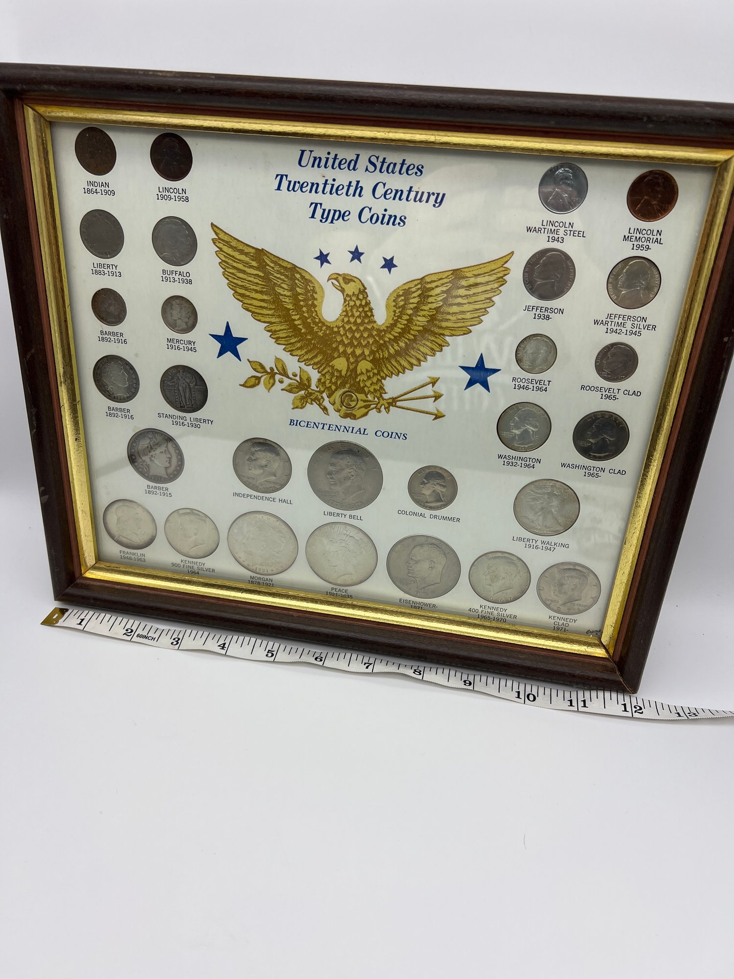 U.S. Twentieth Century Type Coins Framed Collection 10x12 #6999 ...