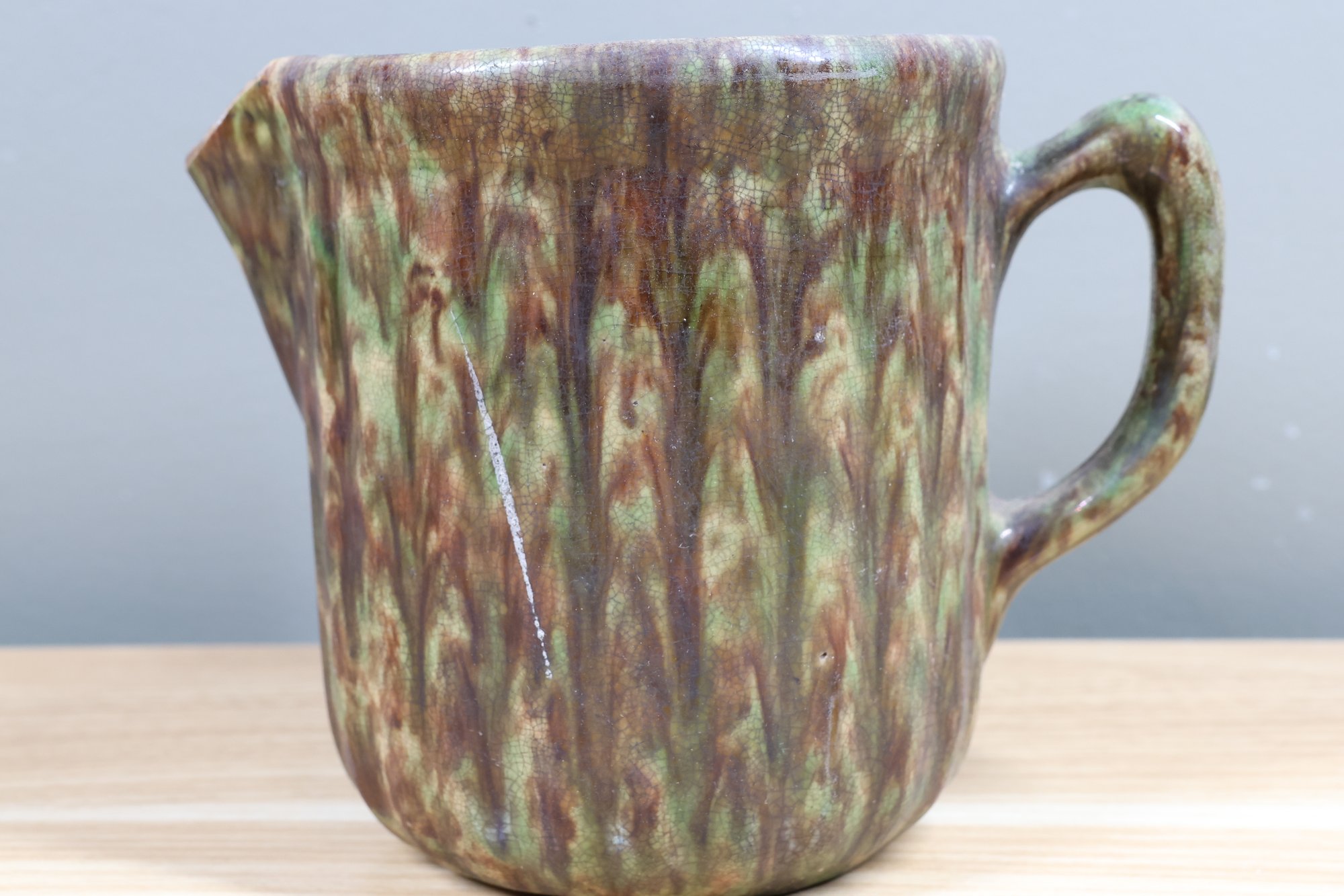 Antique Spongeware Pitcher #4749 | Auctionninja.com