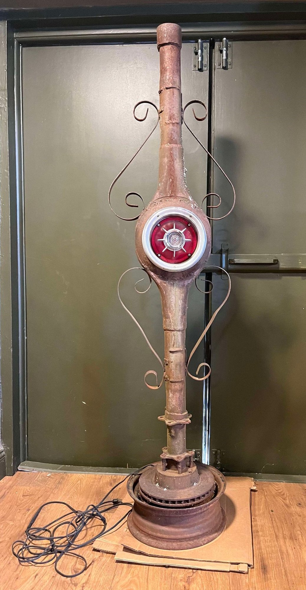 Large Upcycled Rear Axle Housing Car Piece Ford Galaxie Tail Light ...