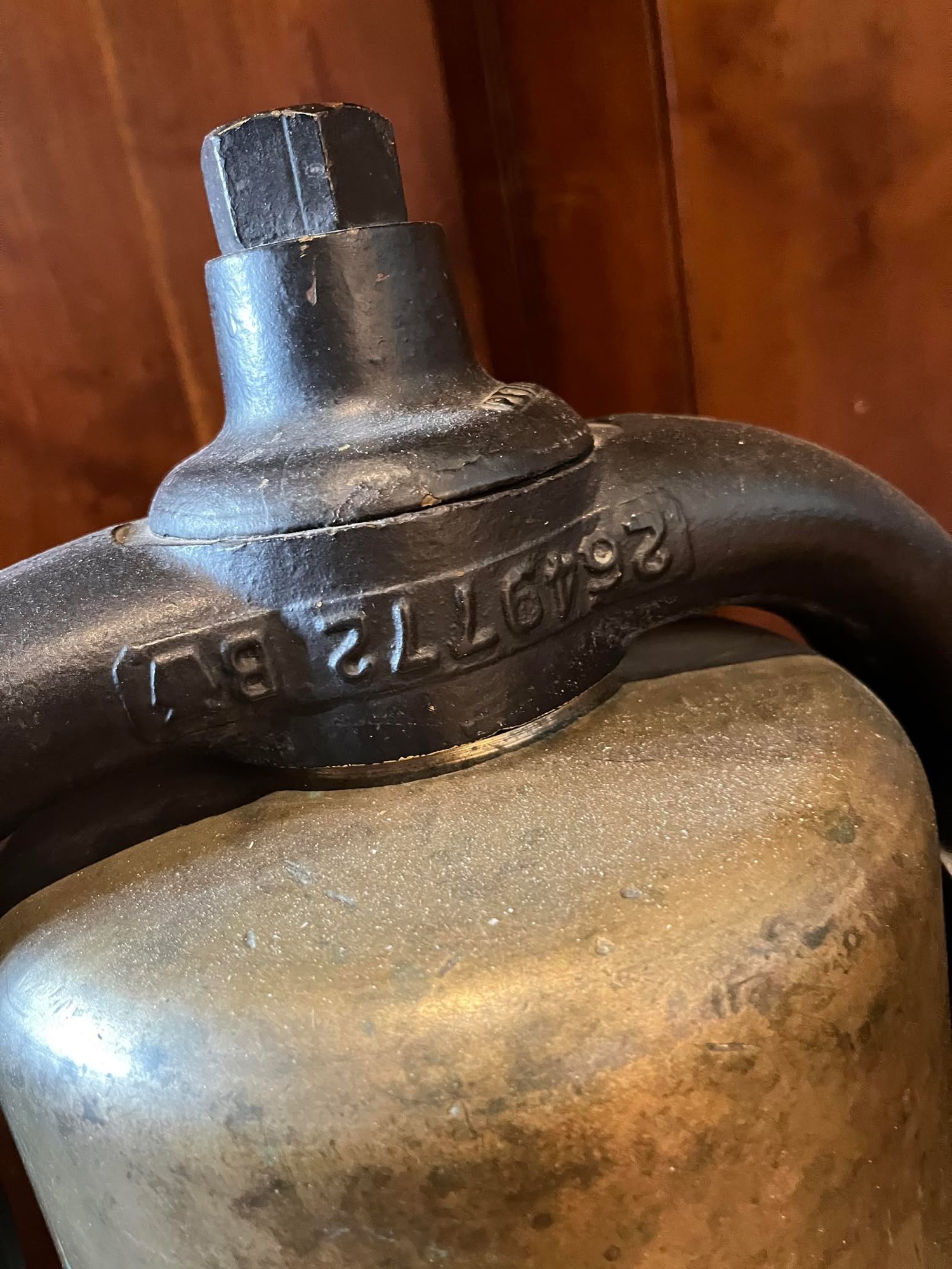 Bronze Locomotive Bell With Cast Iron Yoke And Cast Iron Mounting Base ...