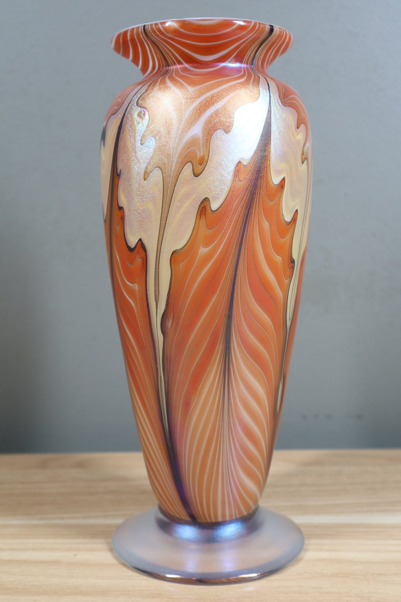 Vandermark Iridescent Art Glass Signed Vase 4372 -1983 #6332 ...