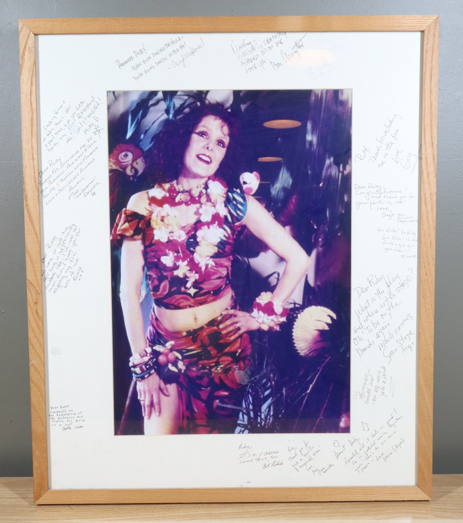 Photo Of Artist Ruby Lynn Reyner Dancing The Hula Signed By Friends And ...