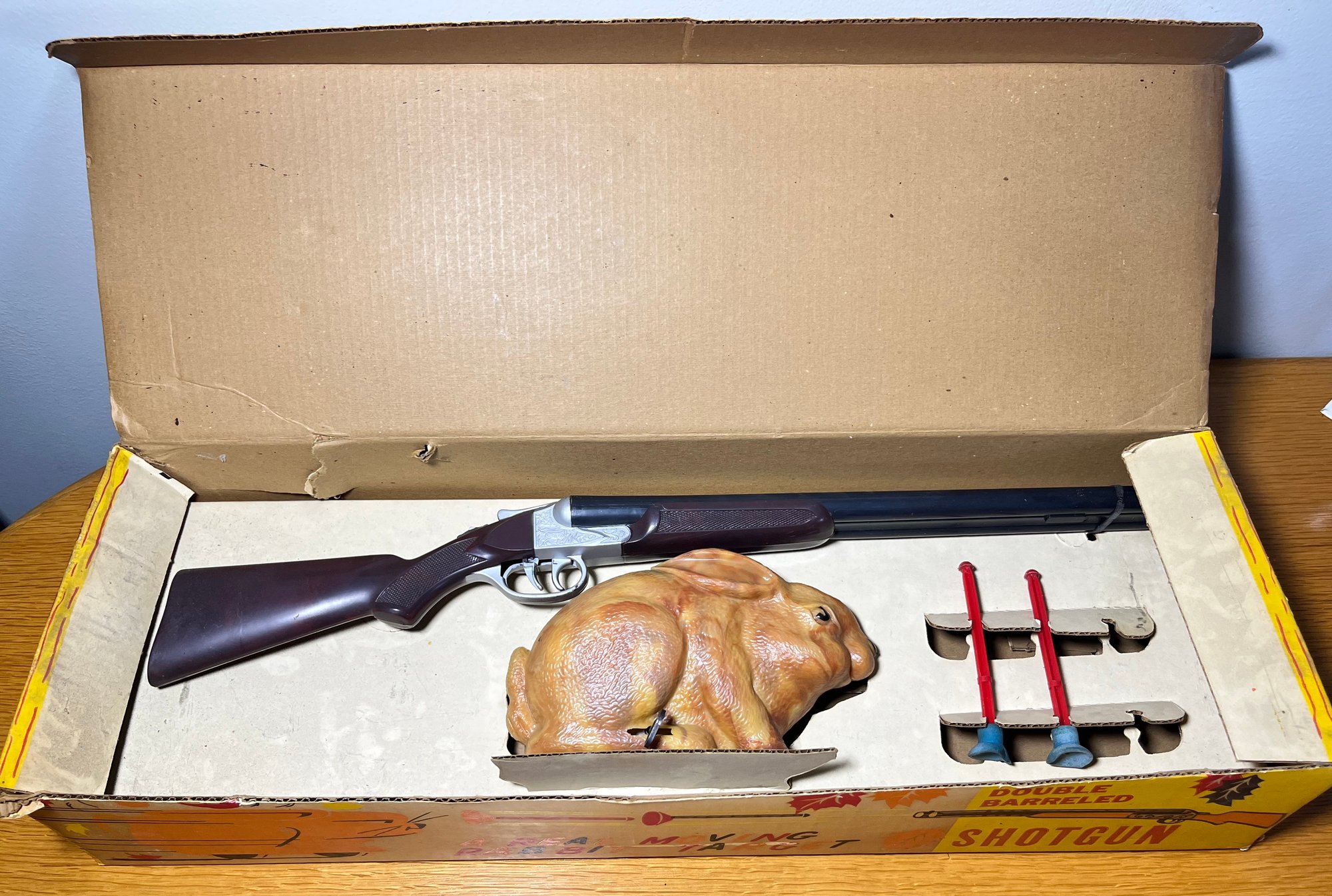 RARE VINTAGE 1950'S MARX RABBIT HUNT TARGET SET SHOOTING GAME W/BOX ...