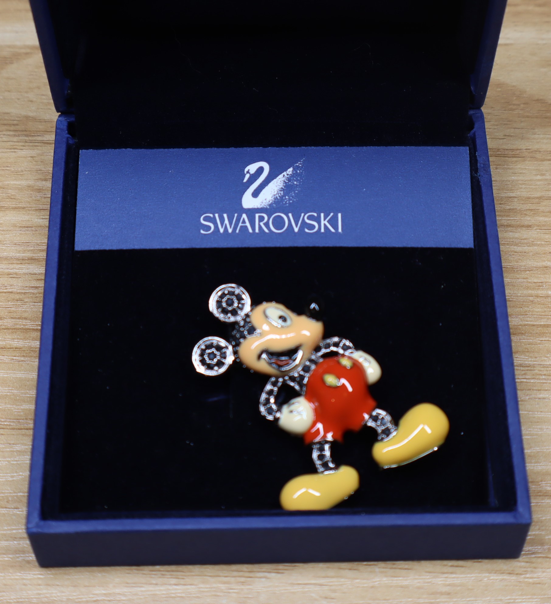 Swarovski Crystal Jeweled Disney Mickey Mouse Brooch Pin #10421 ...